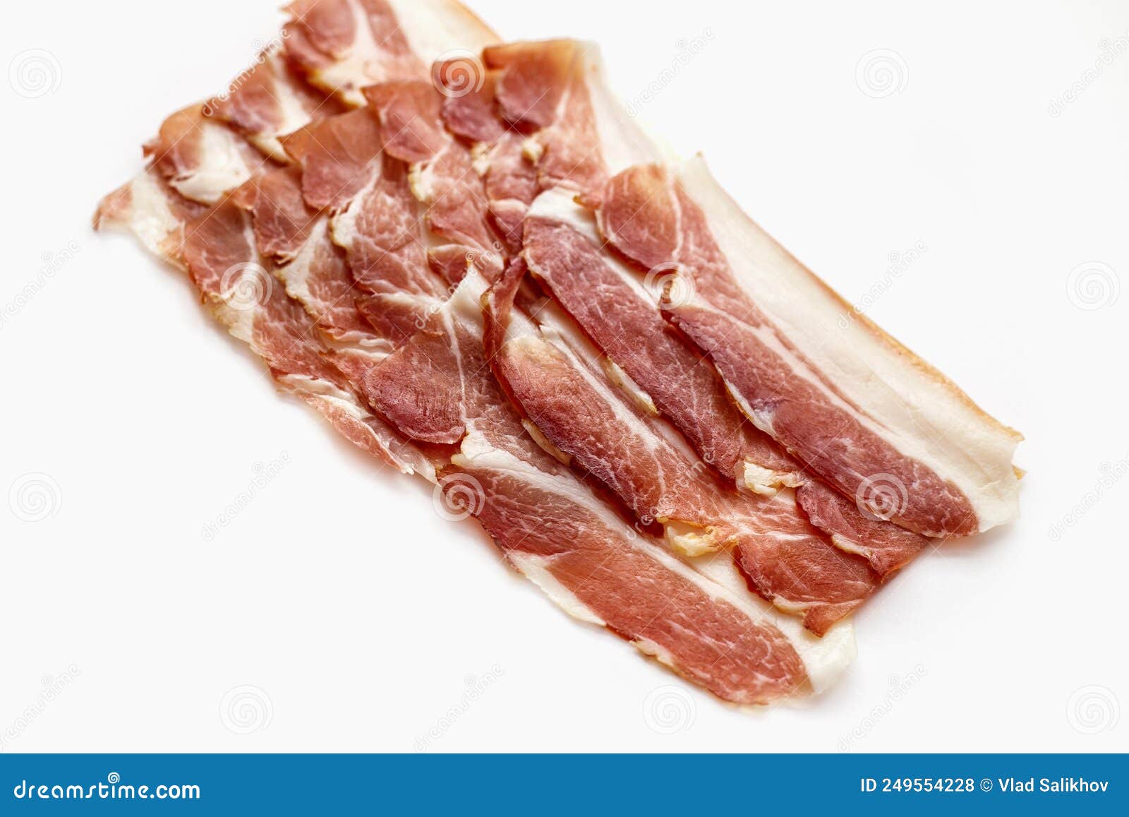 Parma Ham Slices Isolated on White Stock Photo - Image of cold, cuisine ...