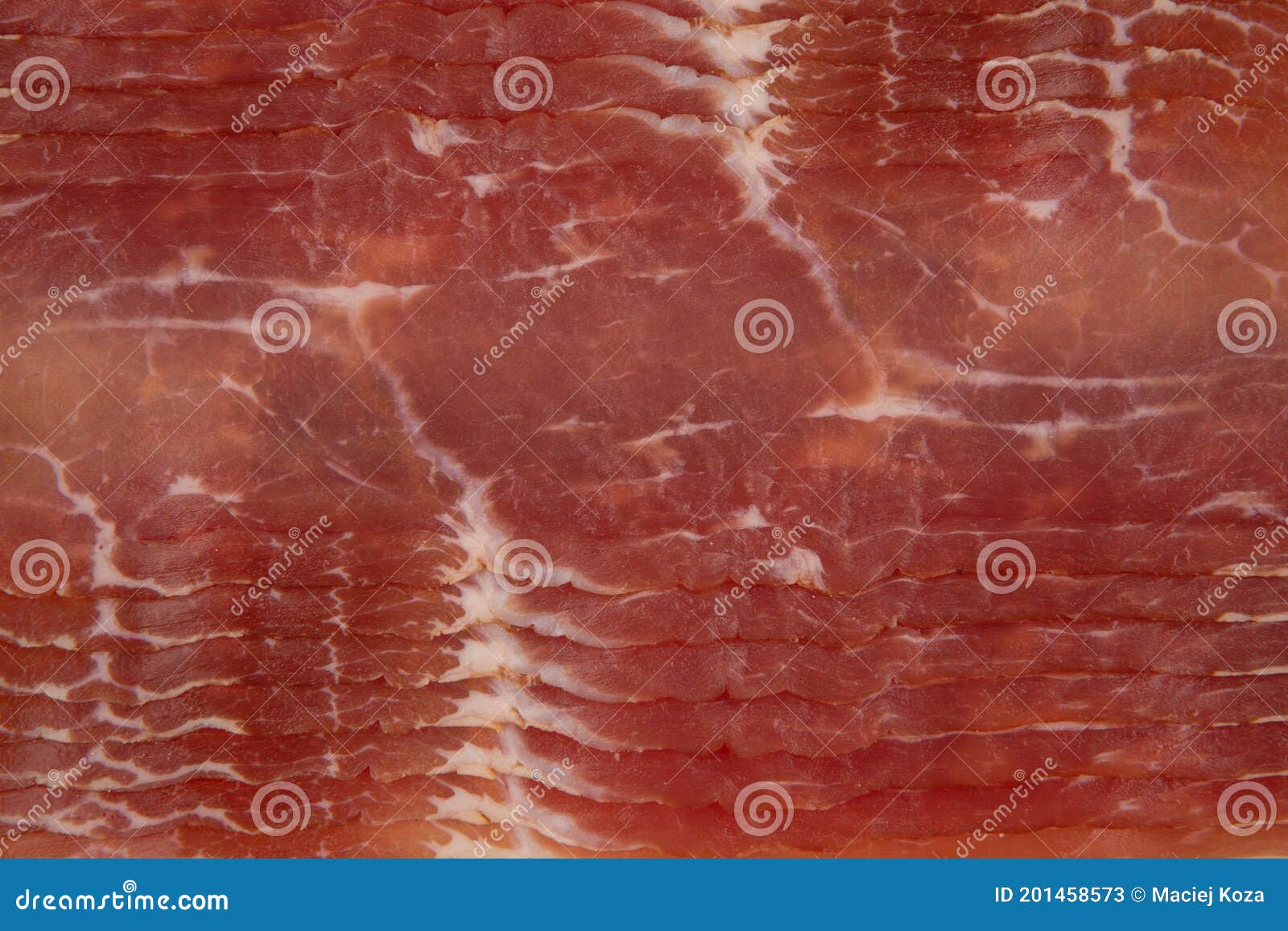 Parma Ham Texture - Closeup on Parma Ham Slices Stock Image - Image of ...