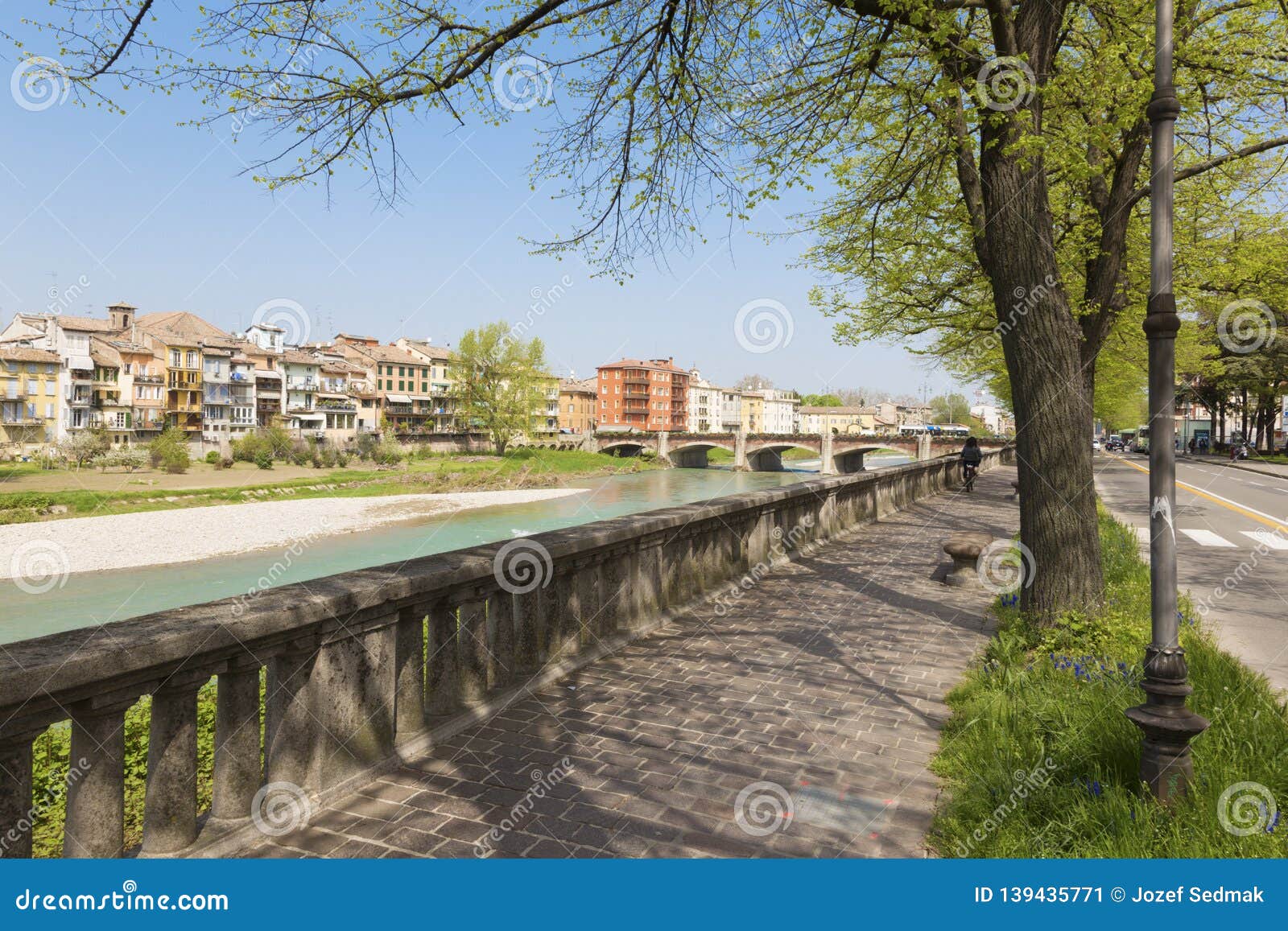 Parma - the Riverside of Parma River Editorial Photo - Image of bridge ...