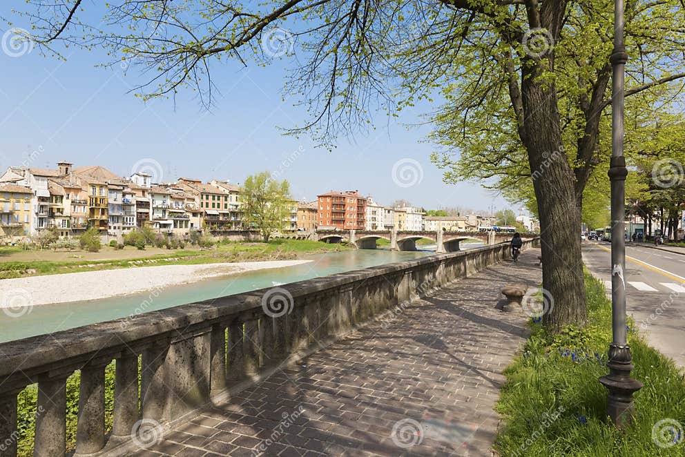 Parma - the Riverside of Parma River Editorial Photo - Image of bridge ...