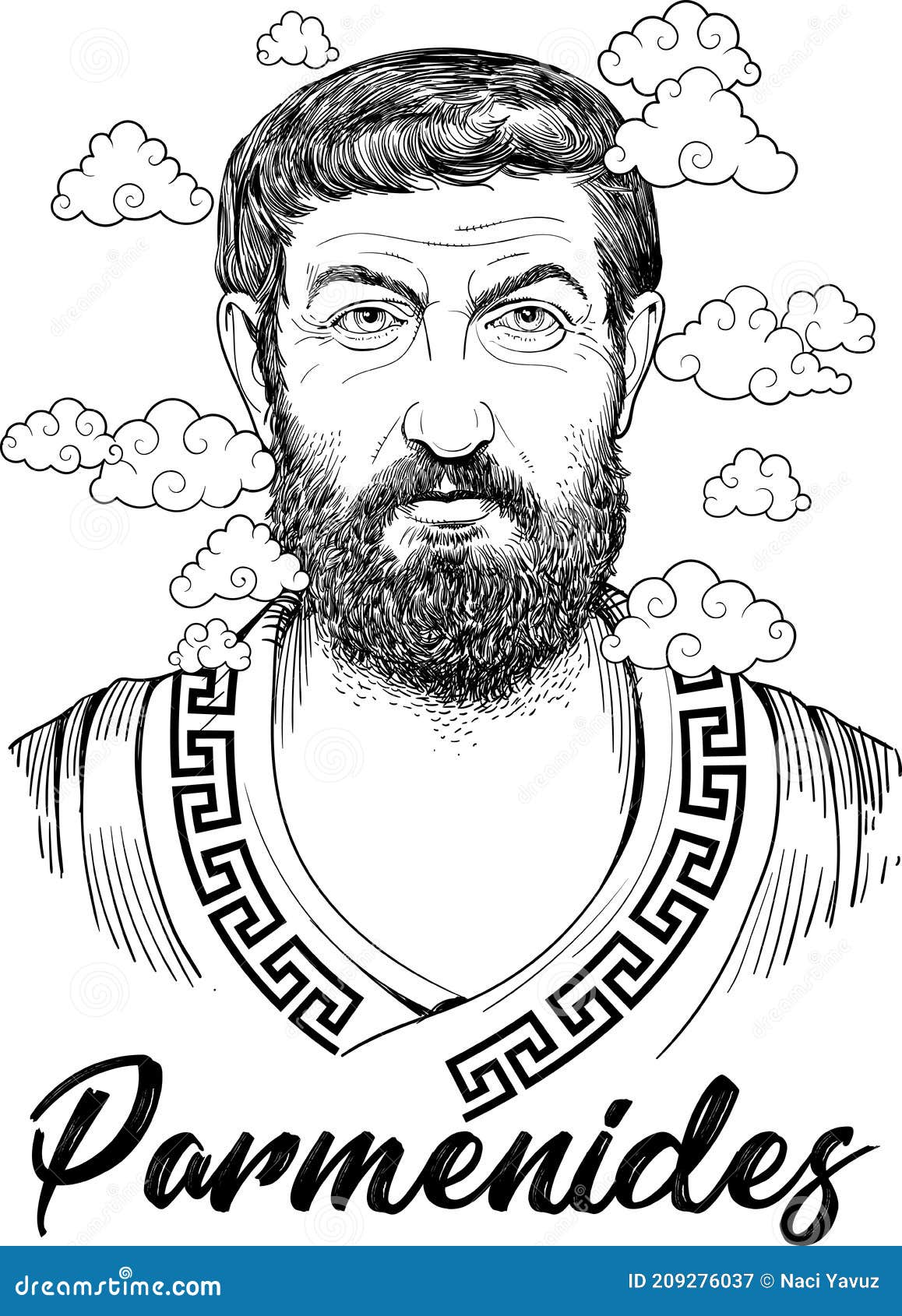 Parmenides Portrait, Vector Stock Vector - Illustration of famous ...