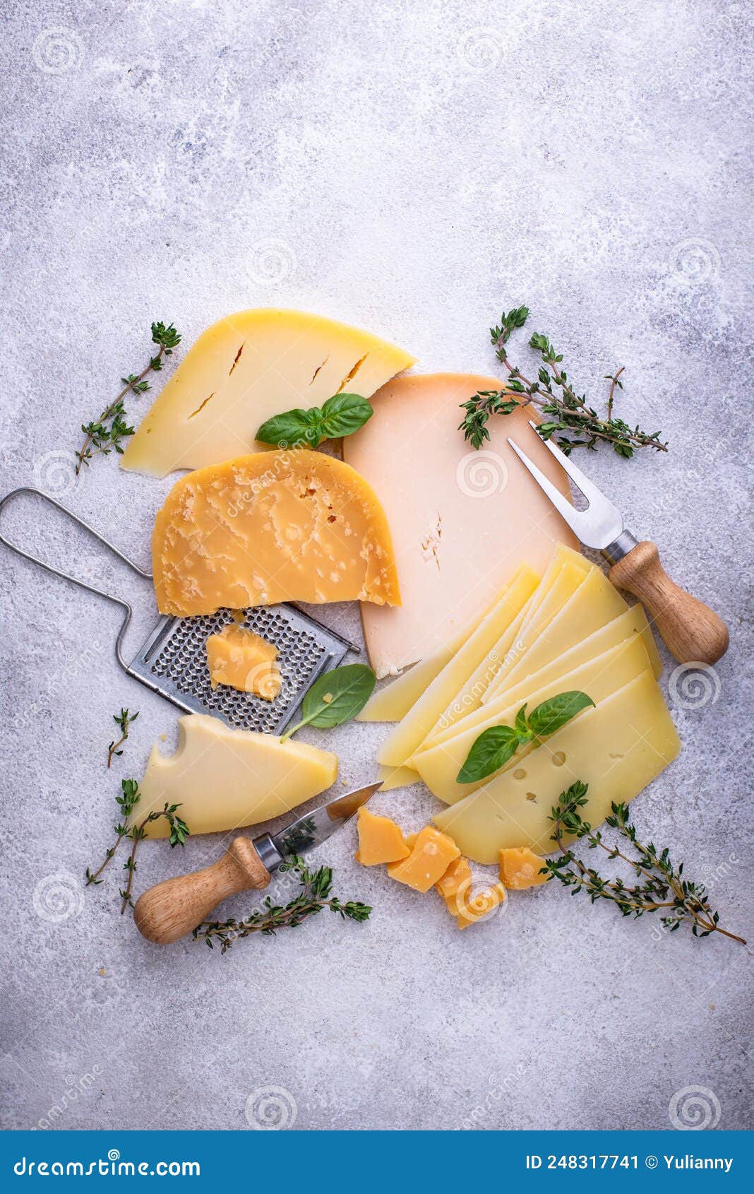 Parmesan, Cheddar, Gouda and Maasdam Cheese Stock Image - Image of ...