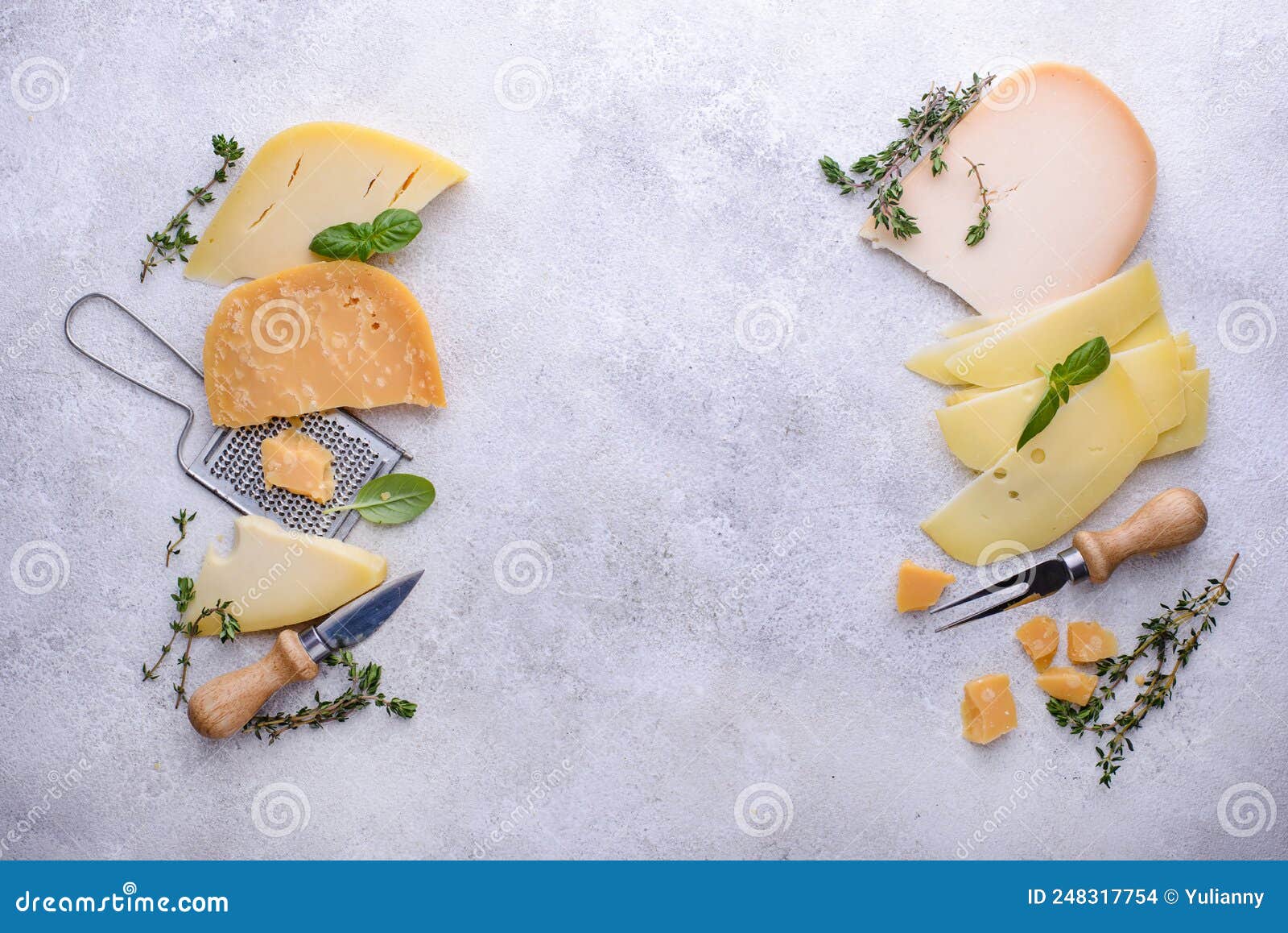 Parmesan, Cheddar, Gouda and Maasdam Cheese Stock Photo - Image of ...