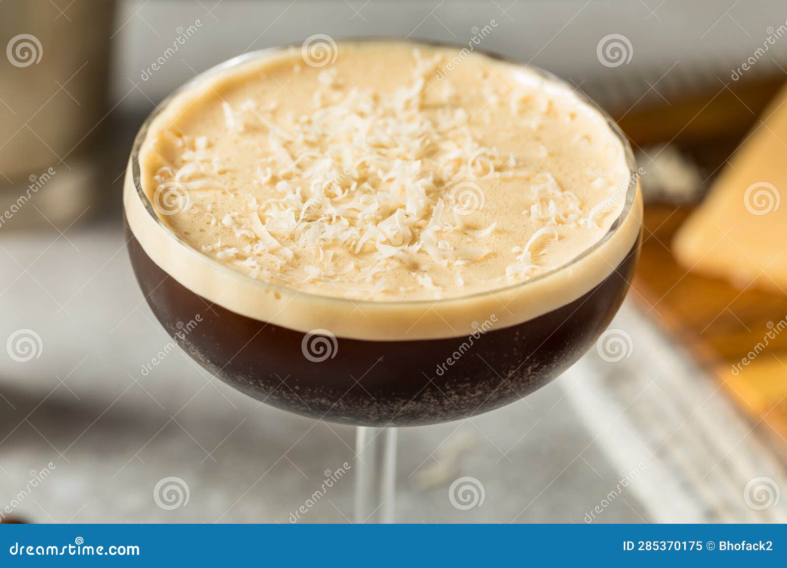 Parmesan Cheese Espresso Martini Cocktail Stock Image - Image of ...