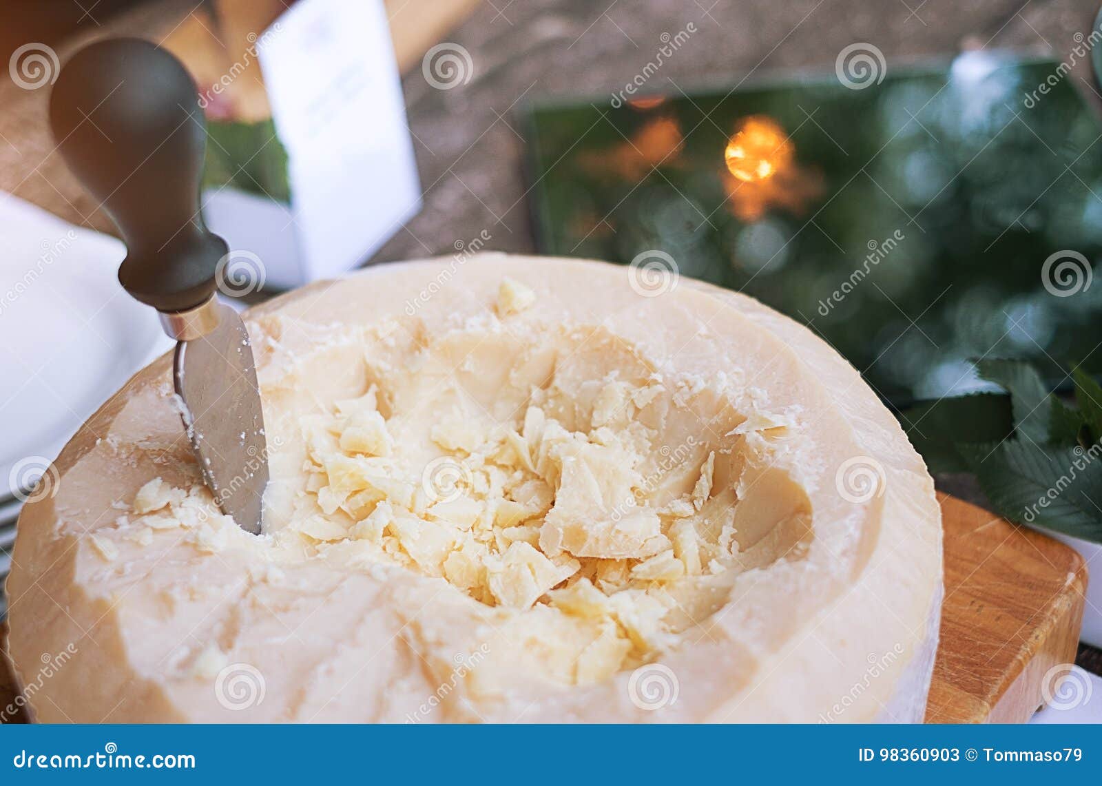 Parmesan Shaved and Cheese Wheel To Eat Stock Image - Image of grana ...