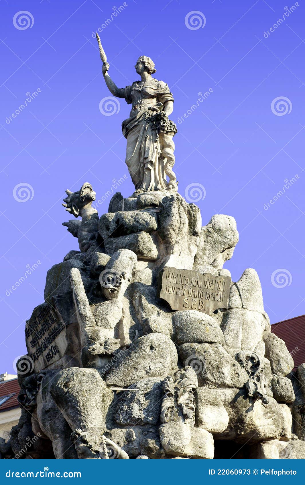 Parnas fountain. stock image. Image of history, brno - 22060973