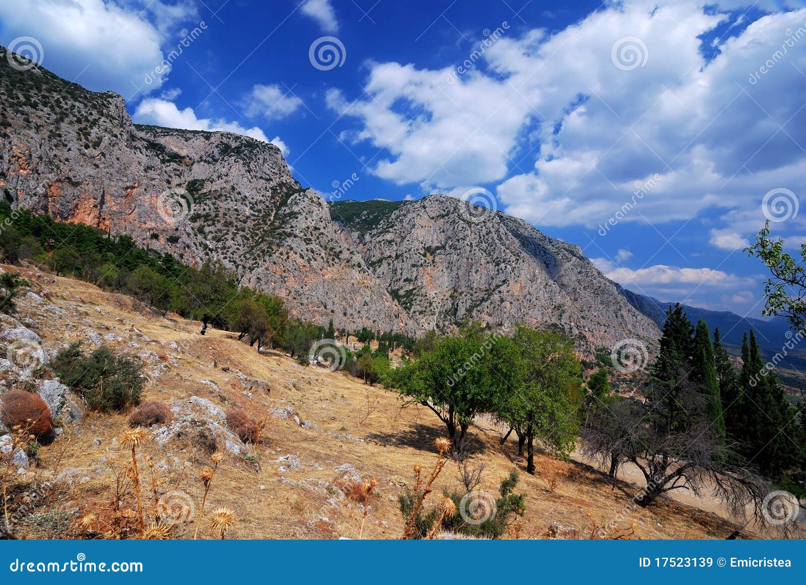 Parnassus Mountains at Delphi, Greece Stock Image - Image of greece ...