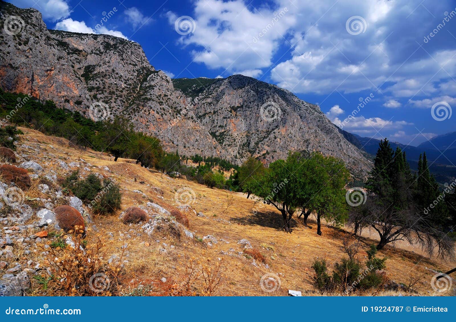Parnassus Mountains at Delphi, Greece Stock Image - Image of outdoor ...