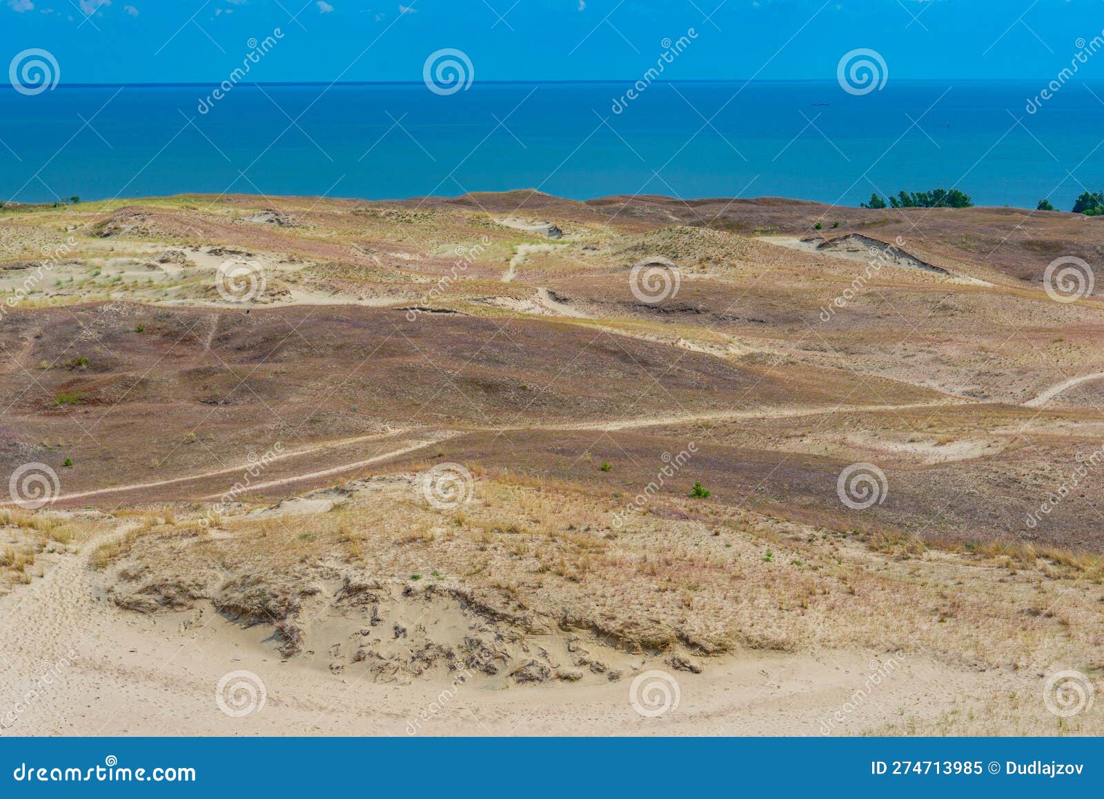 Parnidis Dune at Curonian Spit in Lithuania Stock Image - Image of ...
