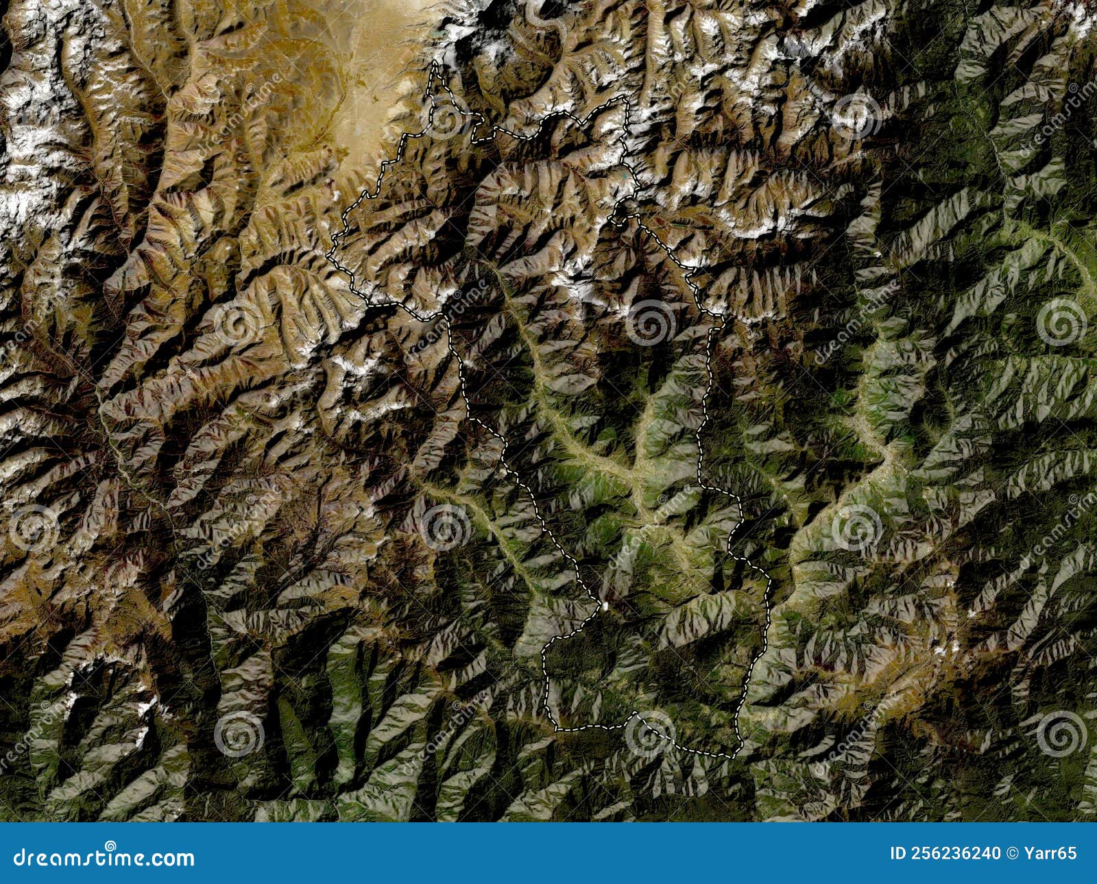 Paro, Bhutan. Low-res Satellite. No Legend Stock Illustration ...