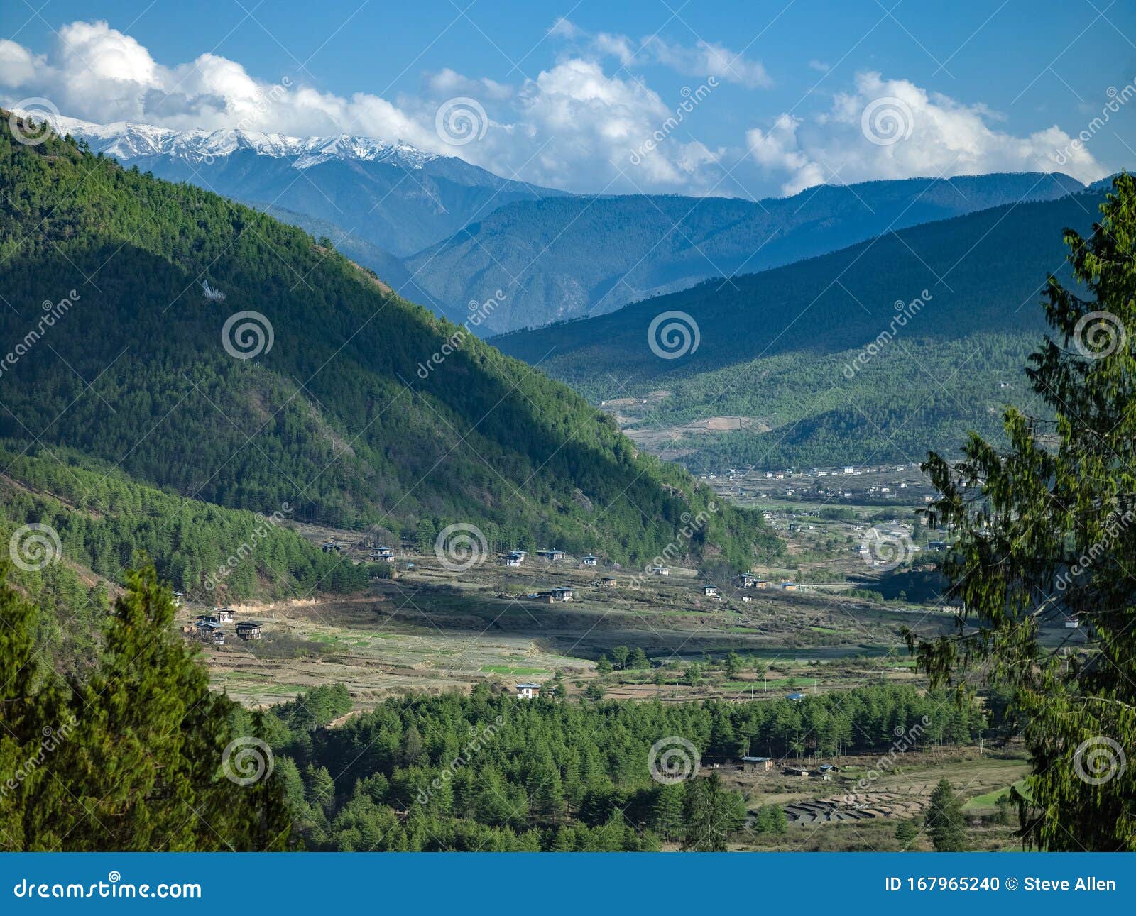 Paro Valley - Kingdom of Bhutan Stock Photo - Image of asia, paro ...