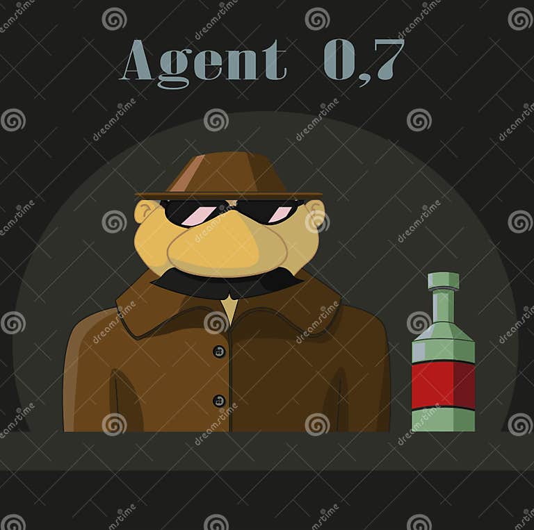 ParodyÂ do agente 007 ilustração do vetor. Ilustração de revestimento ...