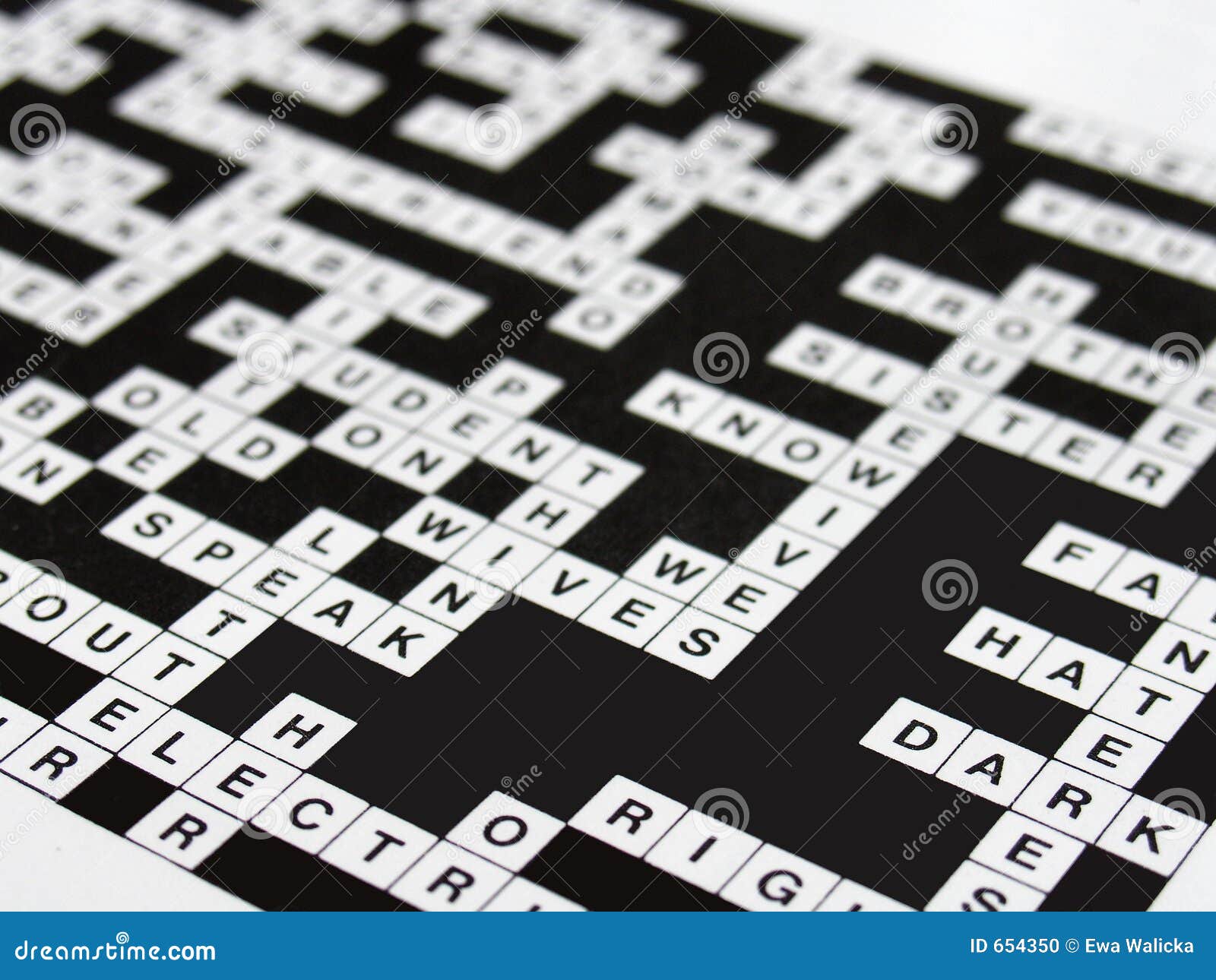 Parole incrociate fotografia stock. Immagine di scomparto - 654350
