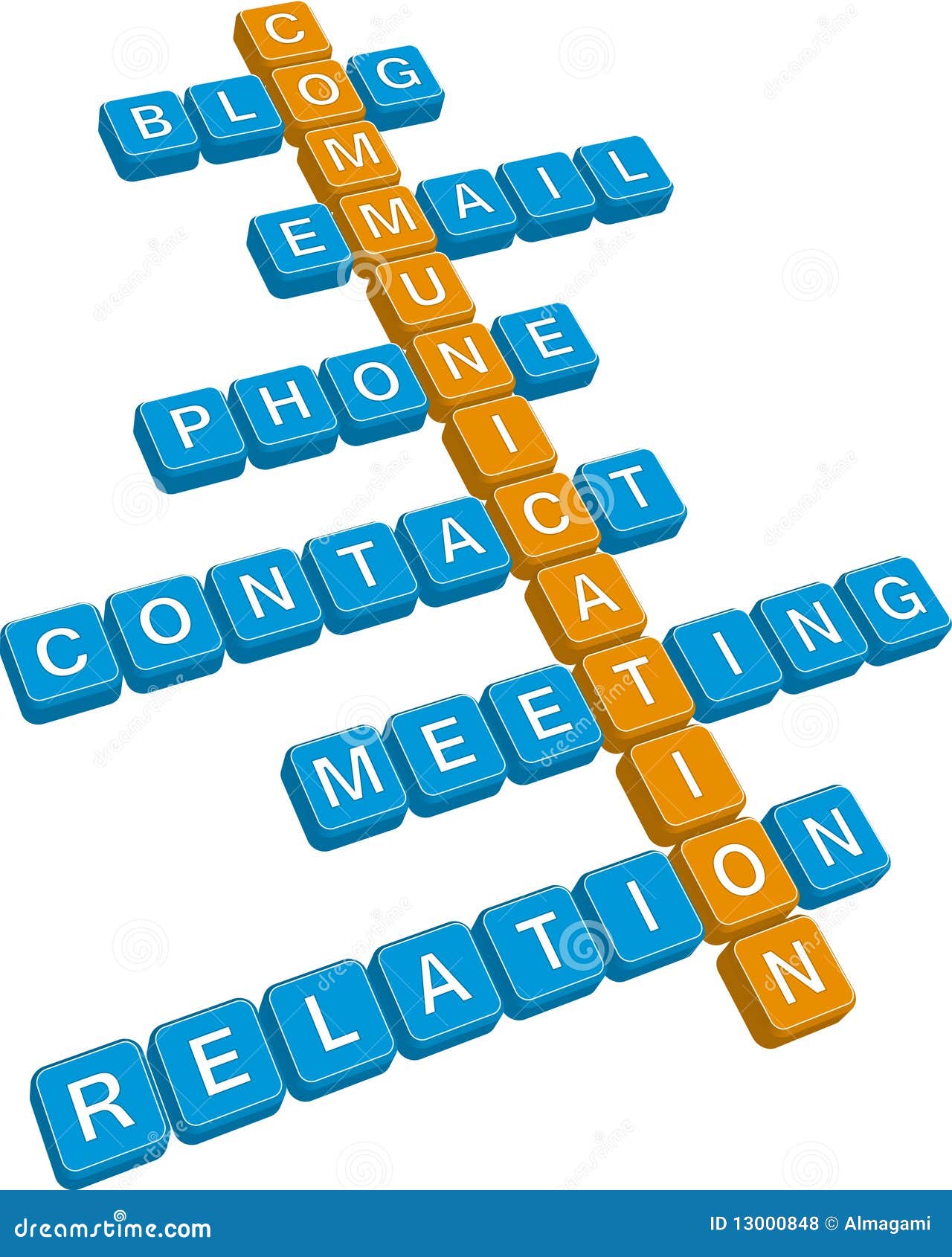 Parole Incrociate Di Comunicazione Illustrazione Vettoriale ...