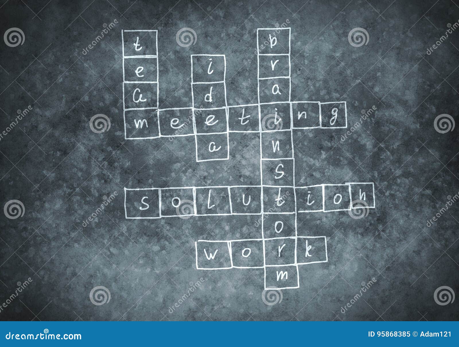 Parole Incrociate Disegnate Gesso Immagine Stock - Immagine di corso ...