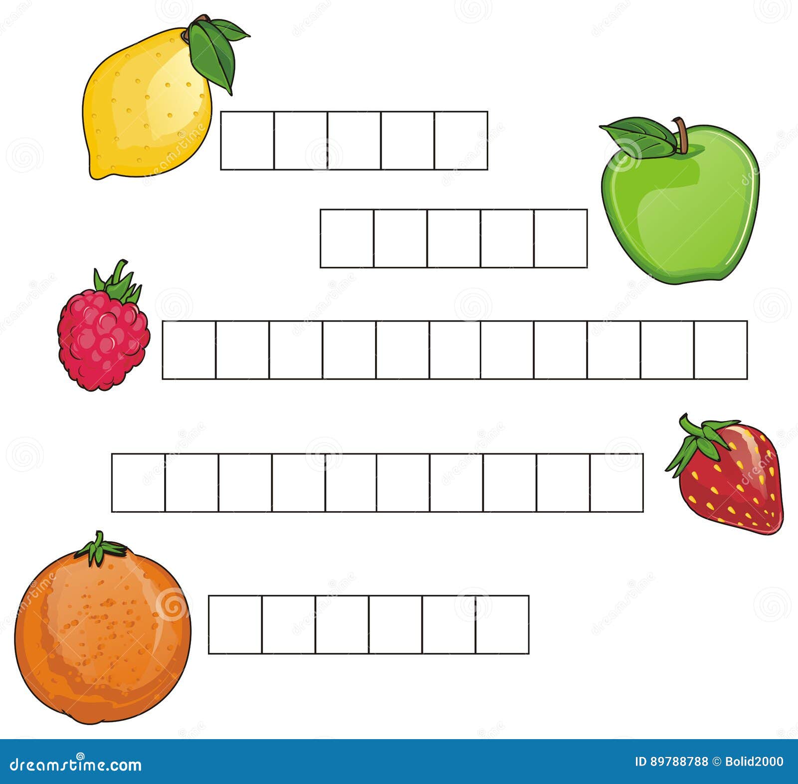 Parole incrociate e frutti illustrazione di stock. Illustrazione di ...