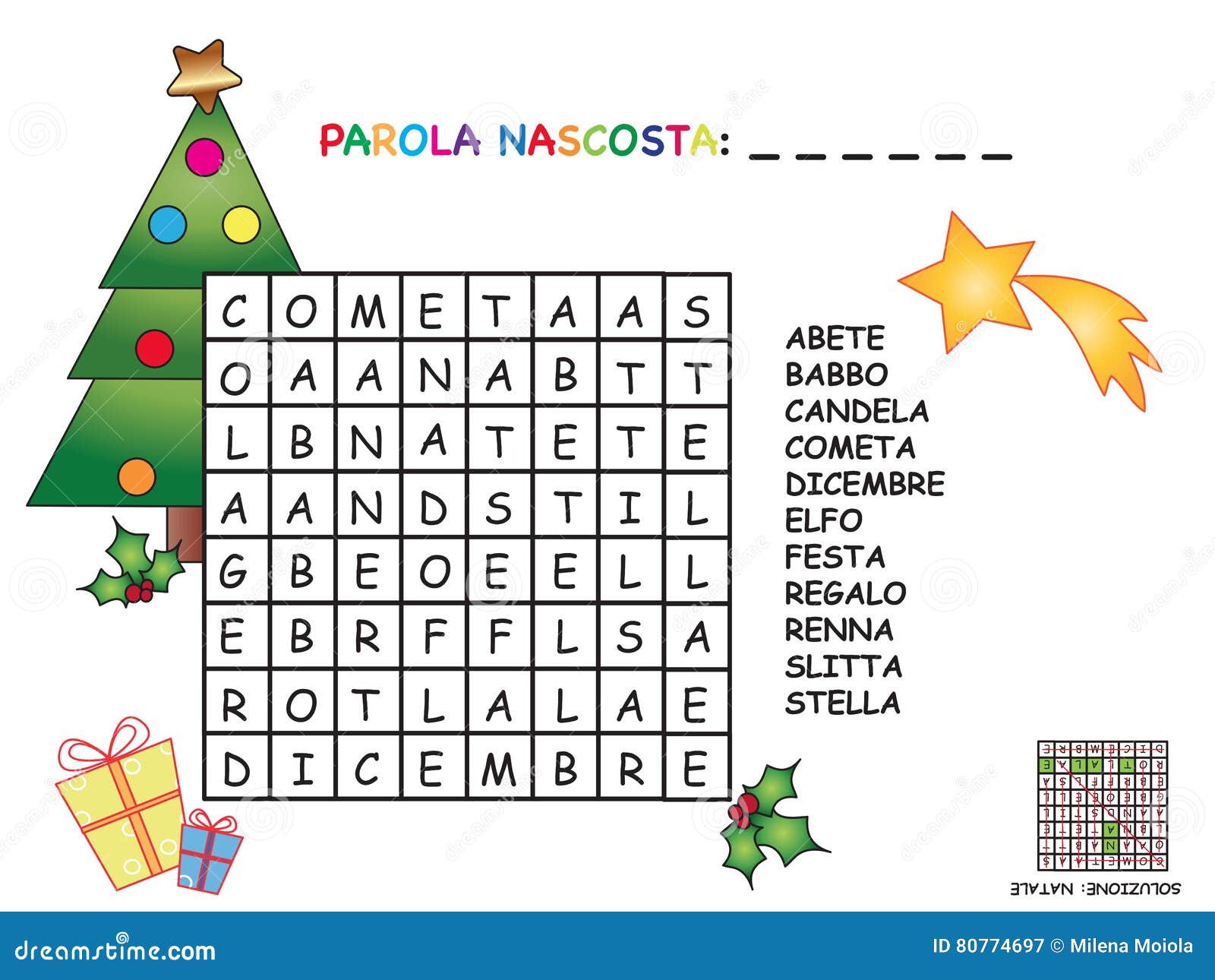 Parole Incrociate in Italiano Illustrazione di Stock - Illustrazione di ...