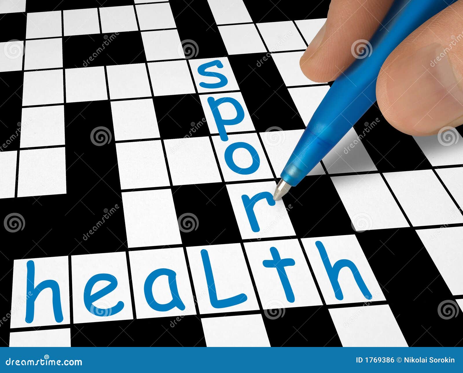 Parole Incrociate - Salute E Sport Fotografia Stock - Immagine di ...