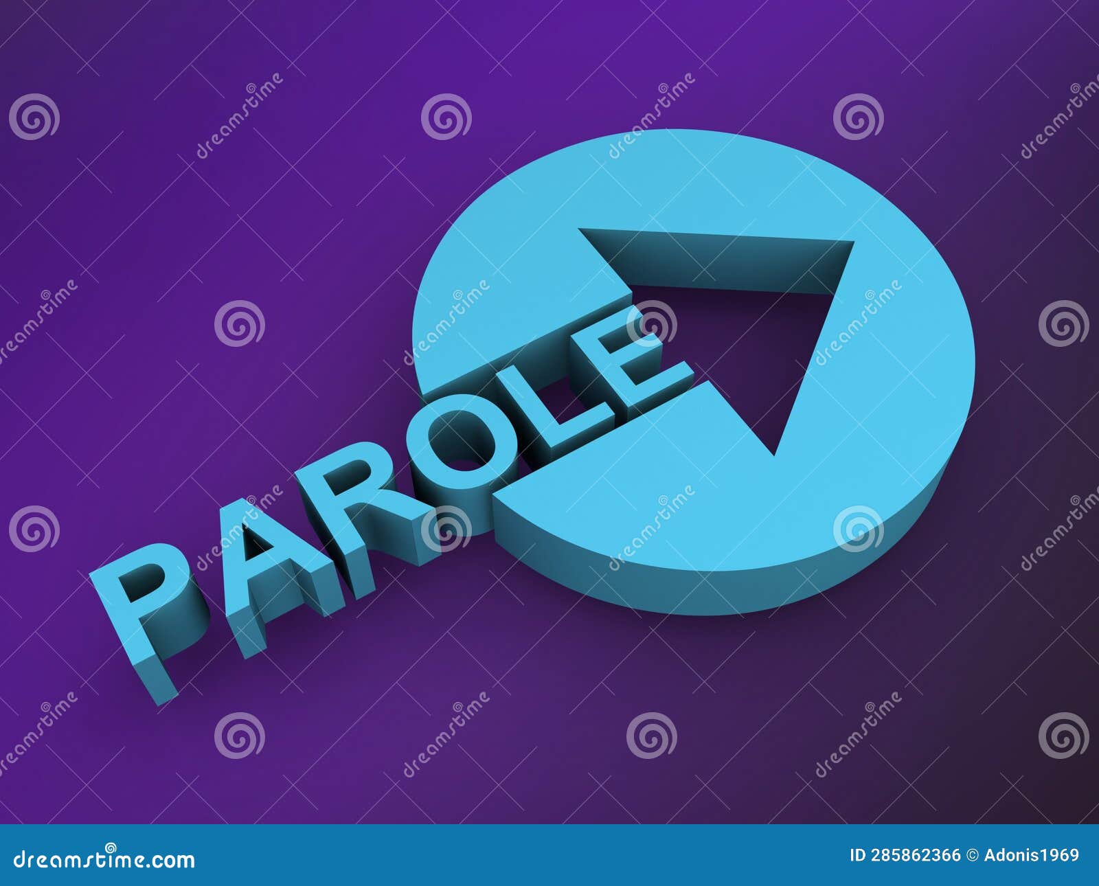 Parole word on purple stock illustration. Illustration of prisoner ...