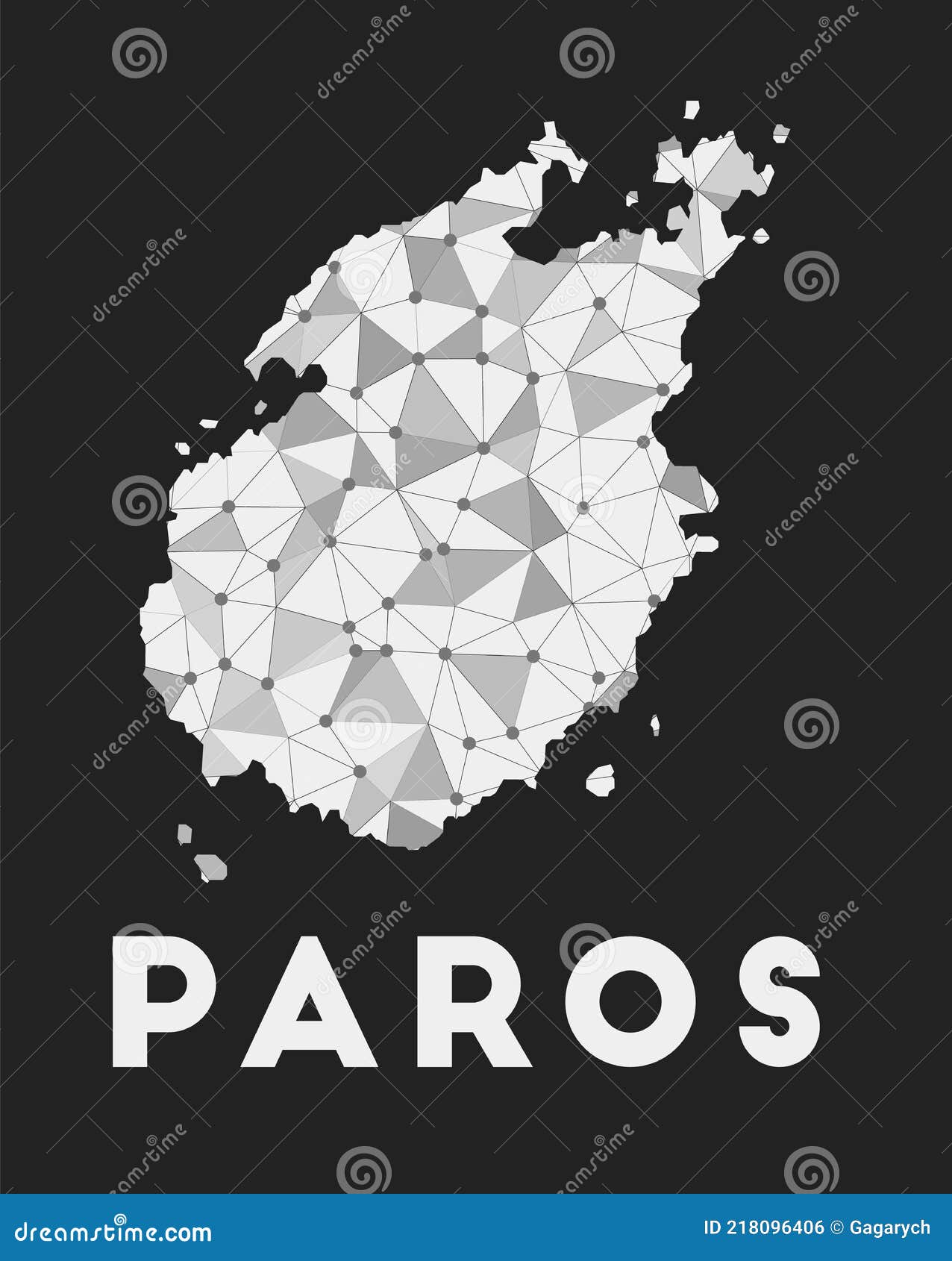 Paros Network Map. Vector Illustration | CartoonDealer.com #234975086