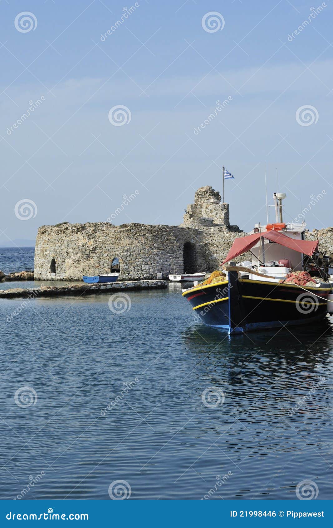 Paros port stock photo. Image of fortification, fortifications - 21998446