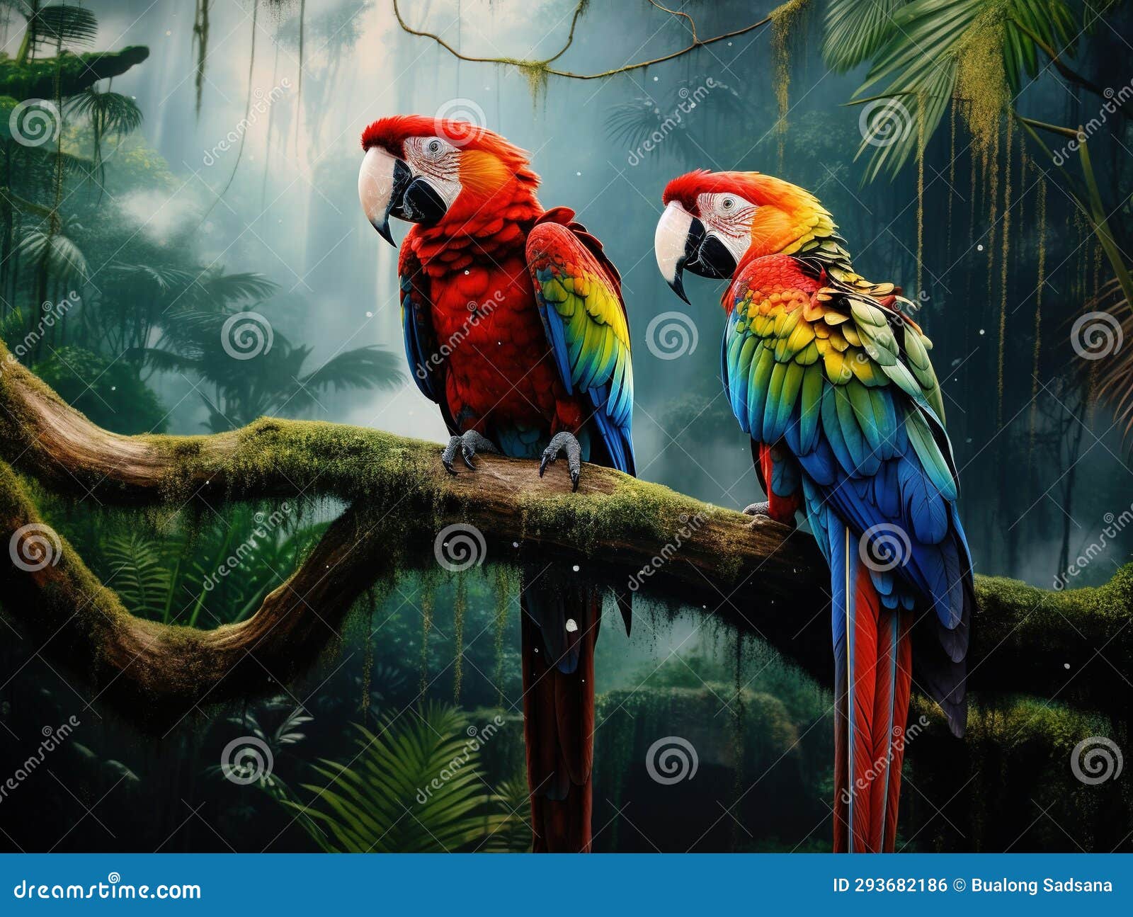 Parots stock illustration. Illustration of friendship - 293682186