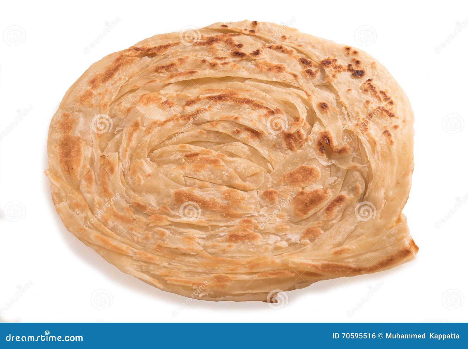 Parotta on White Background. Stock Photo - Image of india, ghee: 70595516