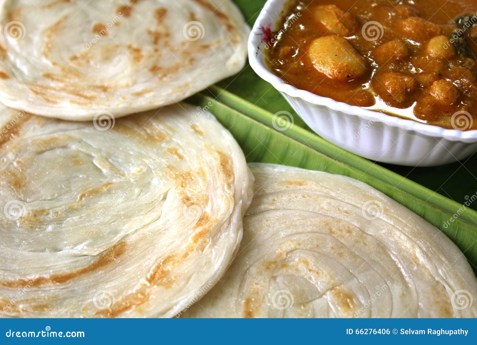Parottas on the leaf stock photo. Image of parotta, delicacy - 66276406