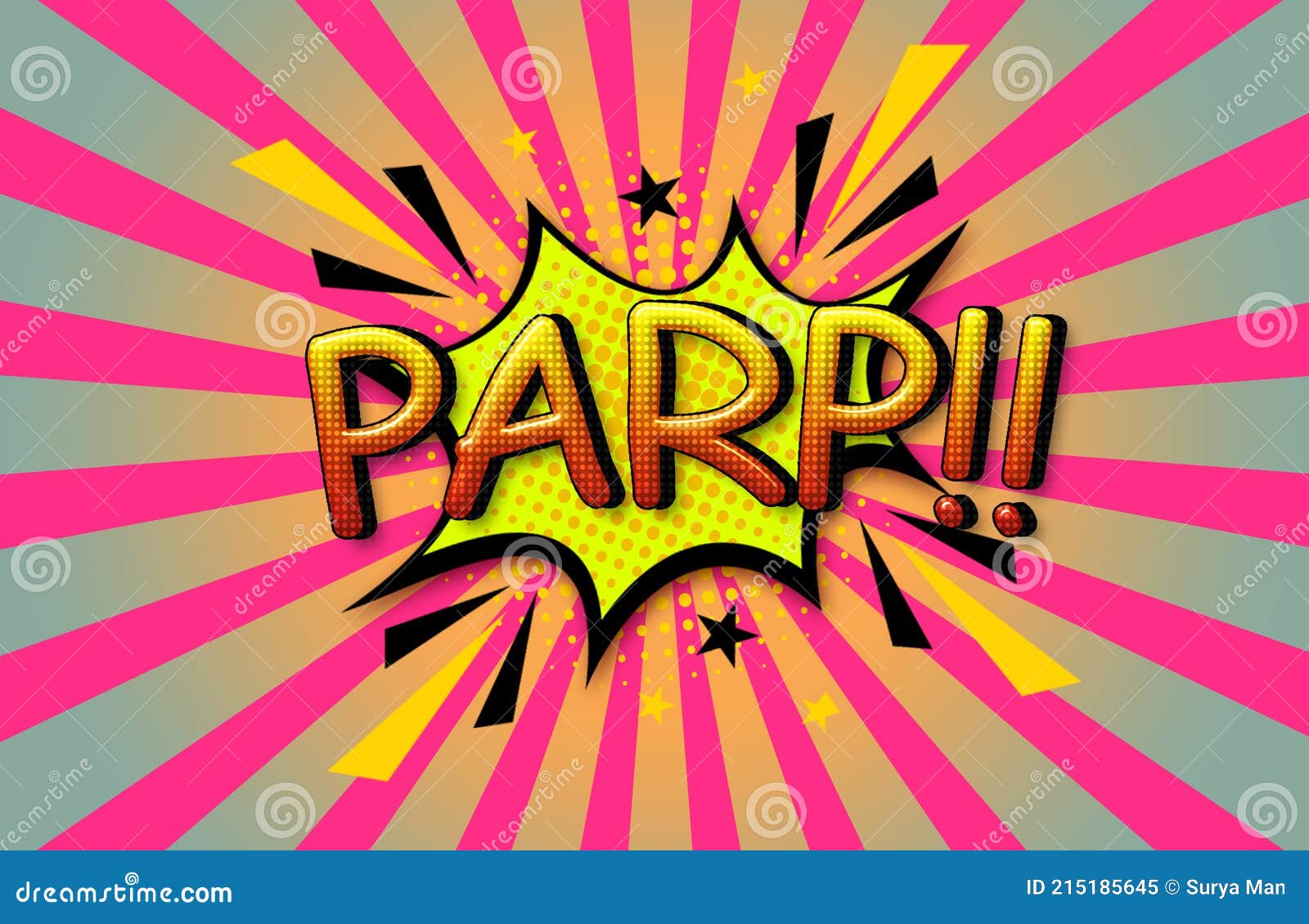 PARP Comic Speech 3d Text Style Effect High Resolution Cartoon Vector ...