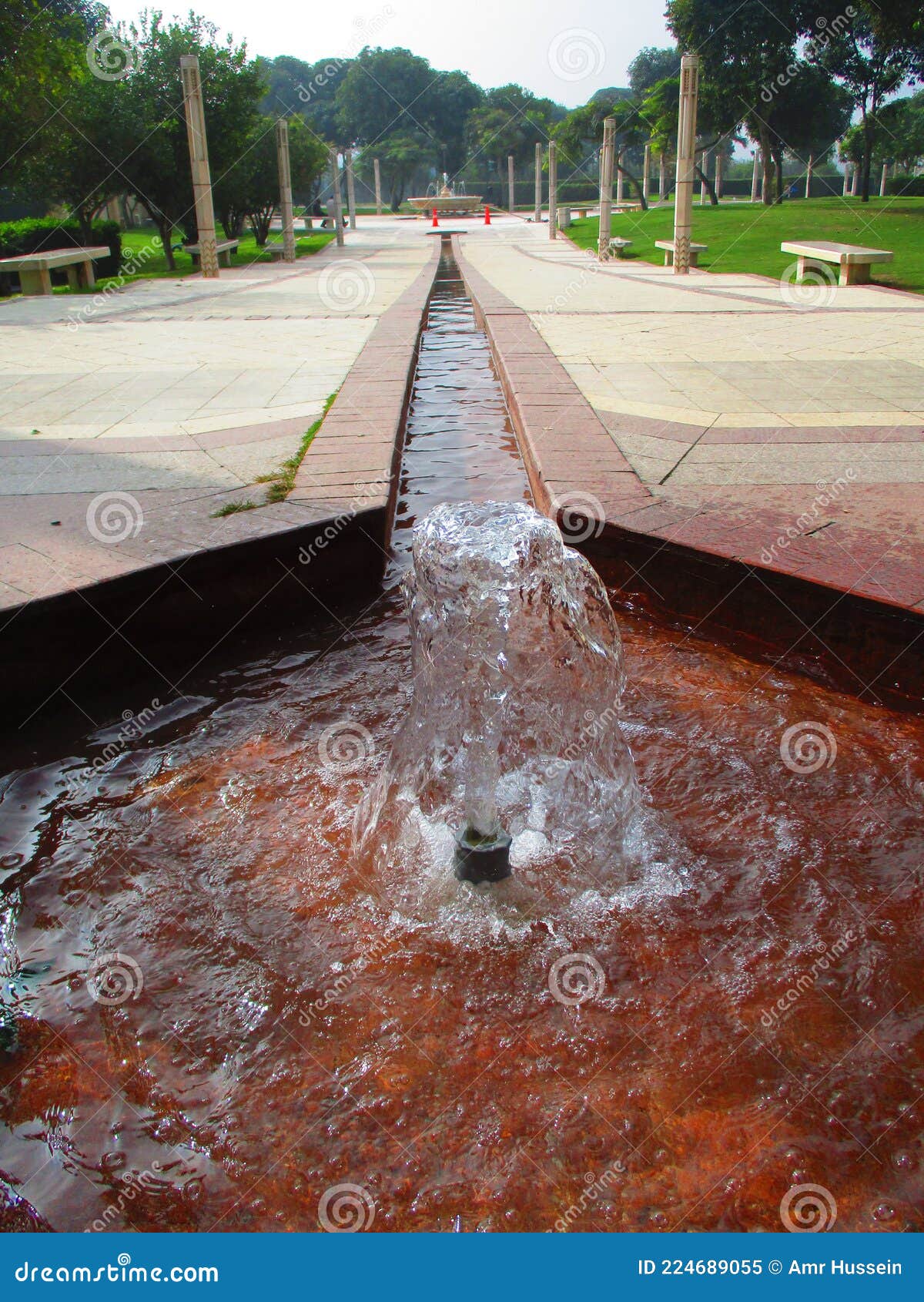 Parque al azhar imagen de archivo. Imagen de agua, verde - 224689055