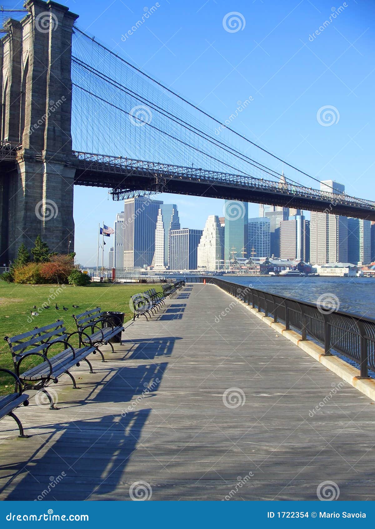 Parque Da Ponte De Brooklyn, New York Foto de Stock - Imagem de iorque ...