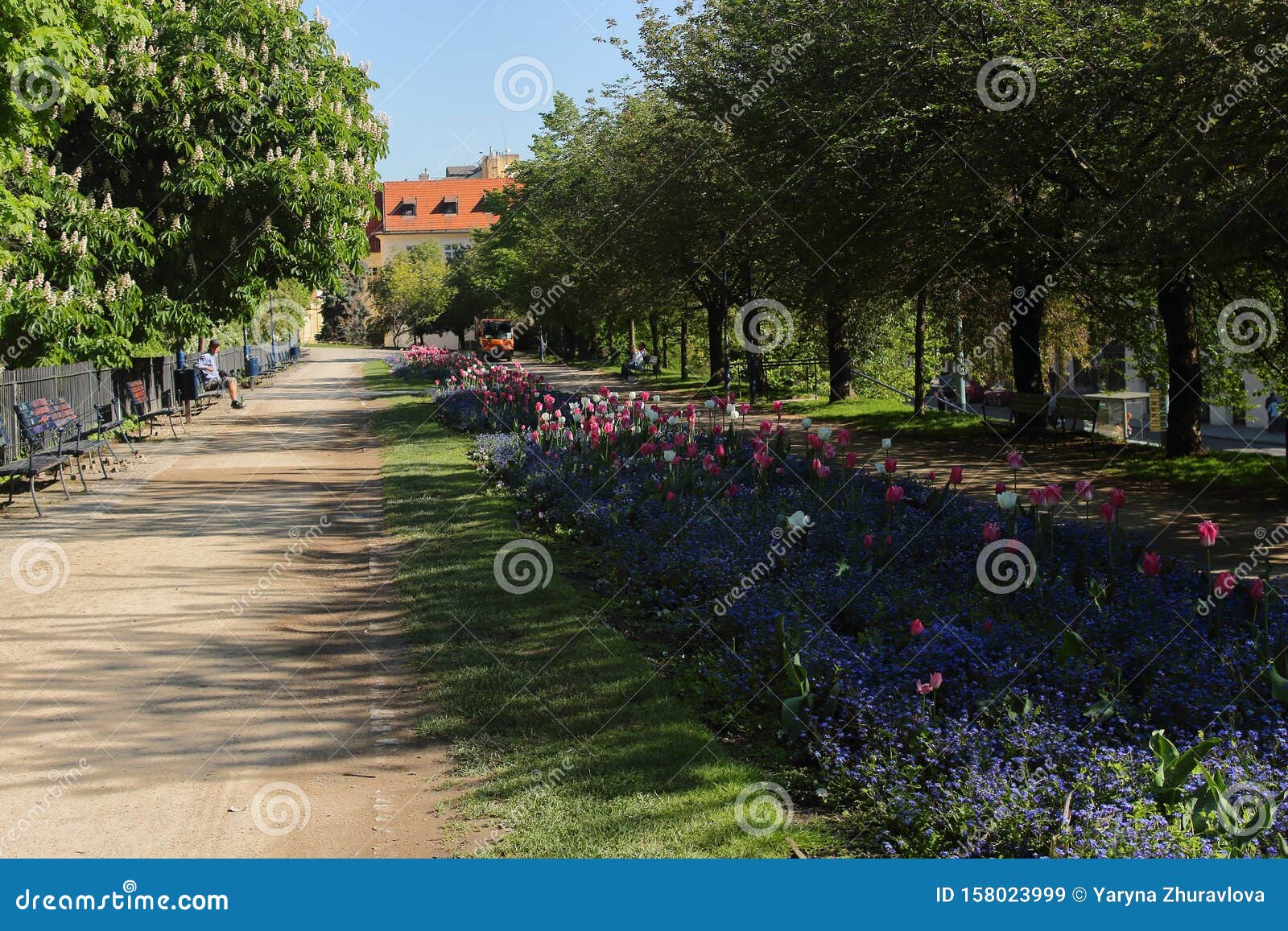 Parque en Praga imagen de archivo. Imagen de turismo - 158023999