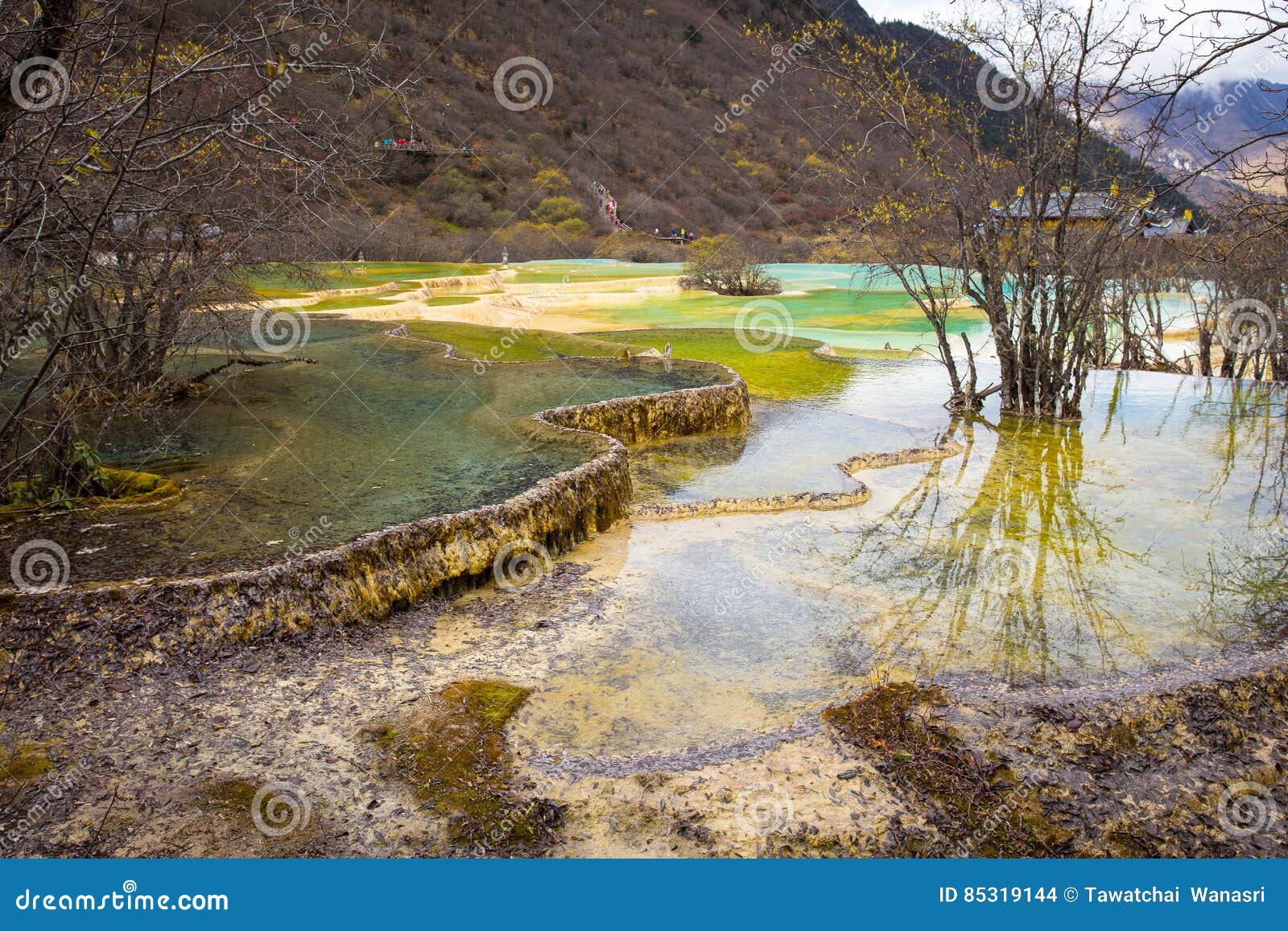 Parque Nacional De Huanglong Foto de archivo - Imagen de caliza, calcio ...