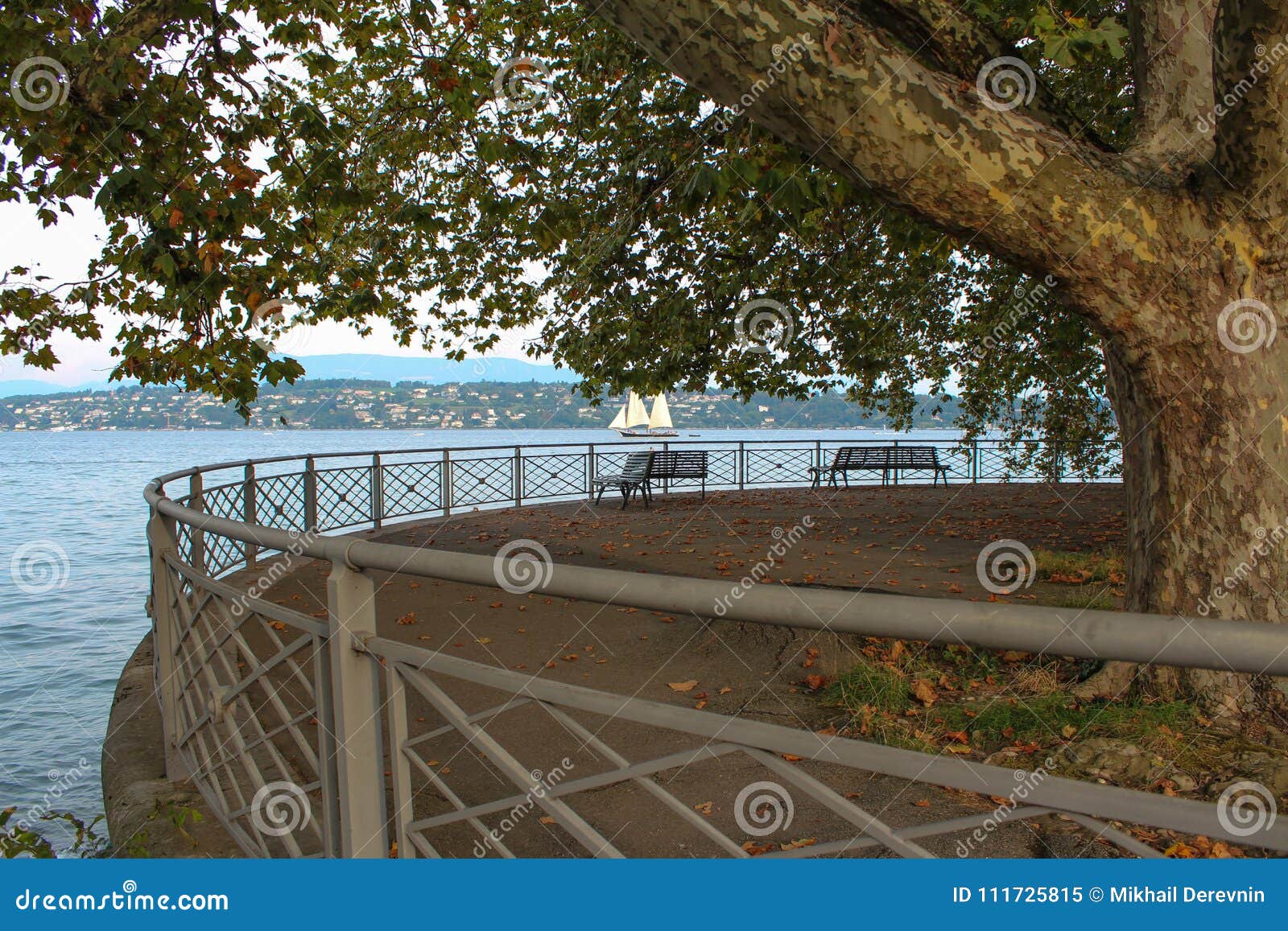 Parque William Rappard Embankment Genebra Imagem de Stock - Imagem de ...