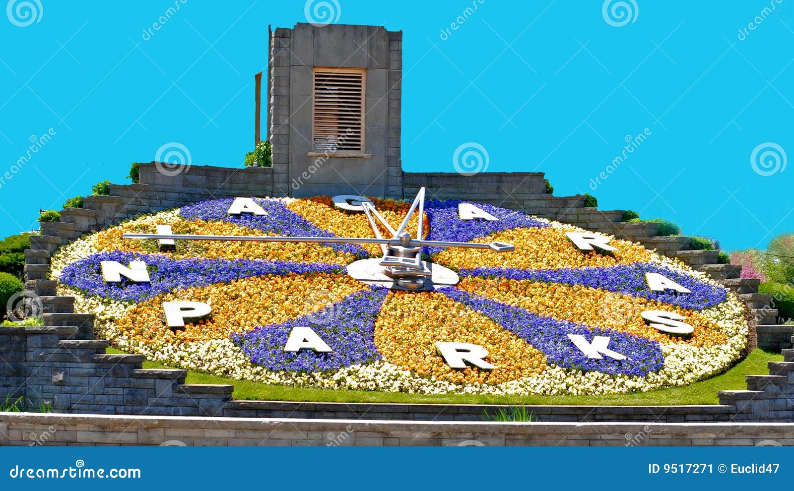 Parques Florales De Niagara Del Reloj Imagen de archivo - Imagen de ...