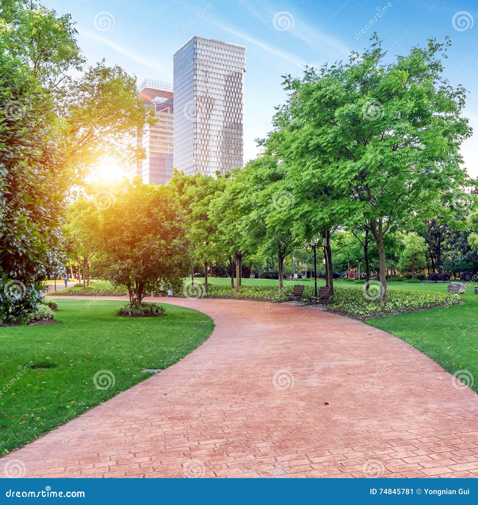 Parques Y Arquitectura Moderna Imagen de archivo - Imagen de shangai ...
