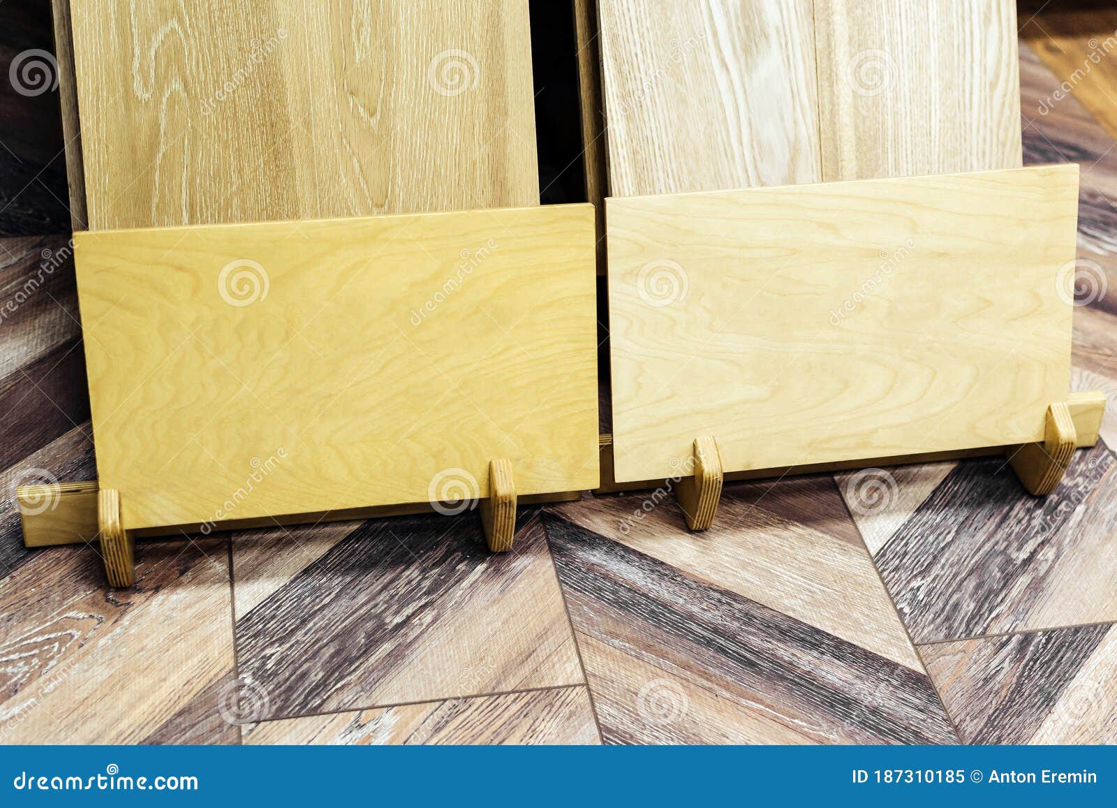 Parquet Board on the Stand in the Store Stock Image - Image of home ...