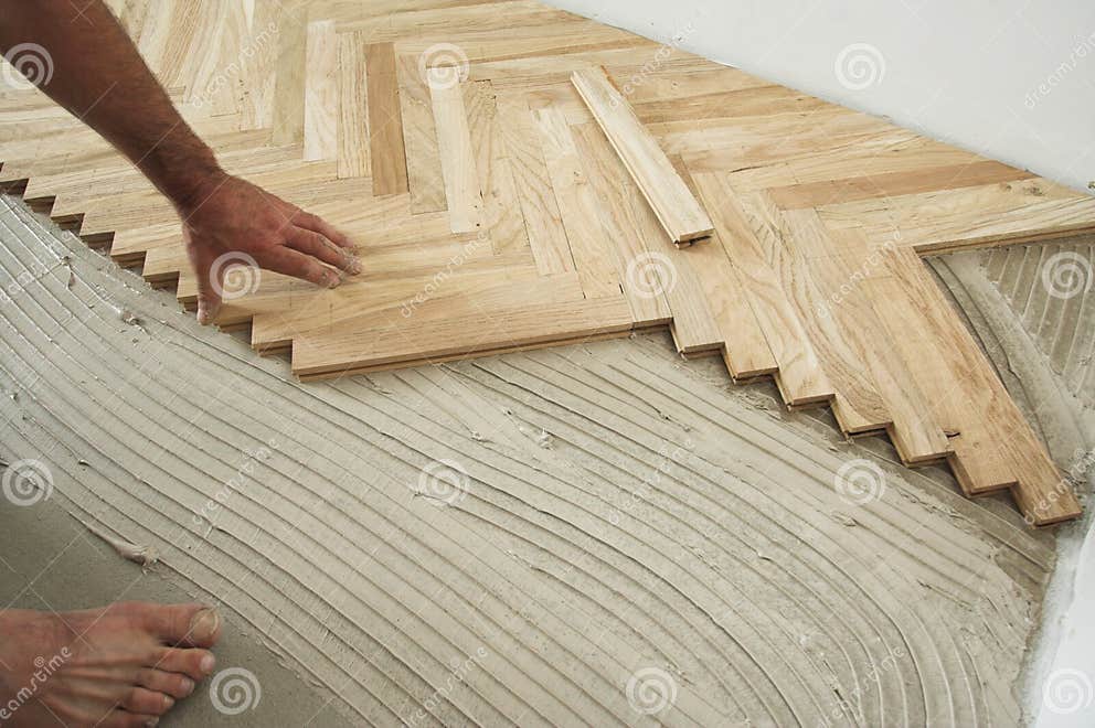 Parquet Floor and Carpenter Stock Photo - Image of floor, color: 3978800