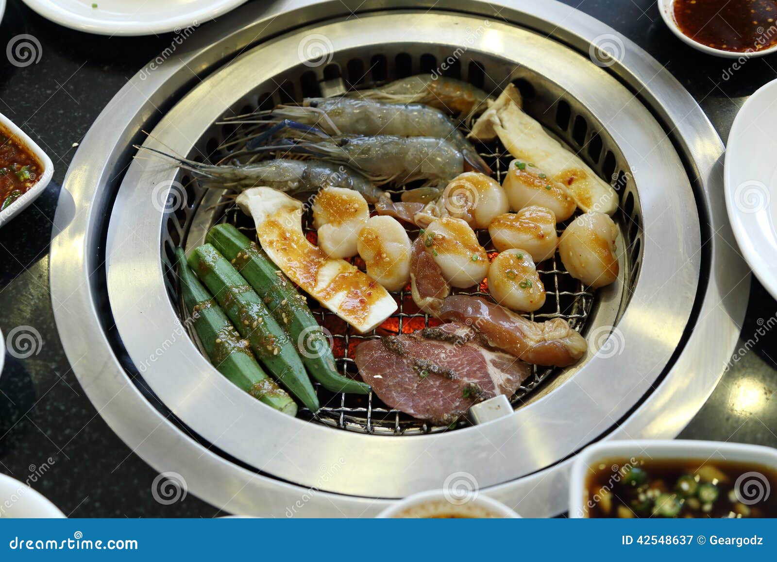 Parrilla coreana del Bbq imagen de archivo. Imagen de coreano - 42548637