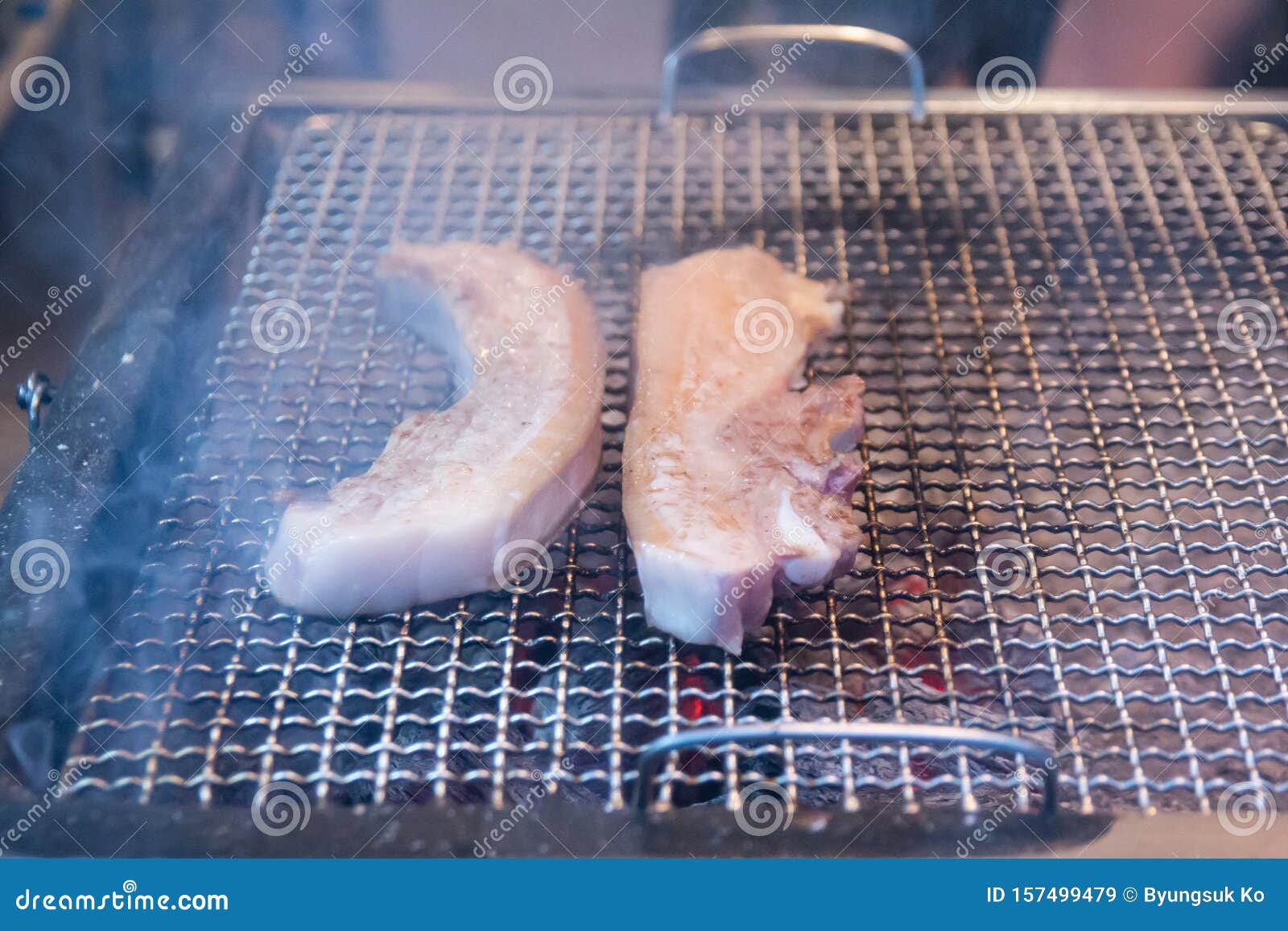 Parrilla De Cerdo Al Estilo Samgyupsal Coreano Imagen de archivo ...