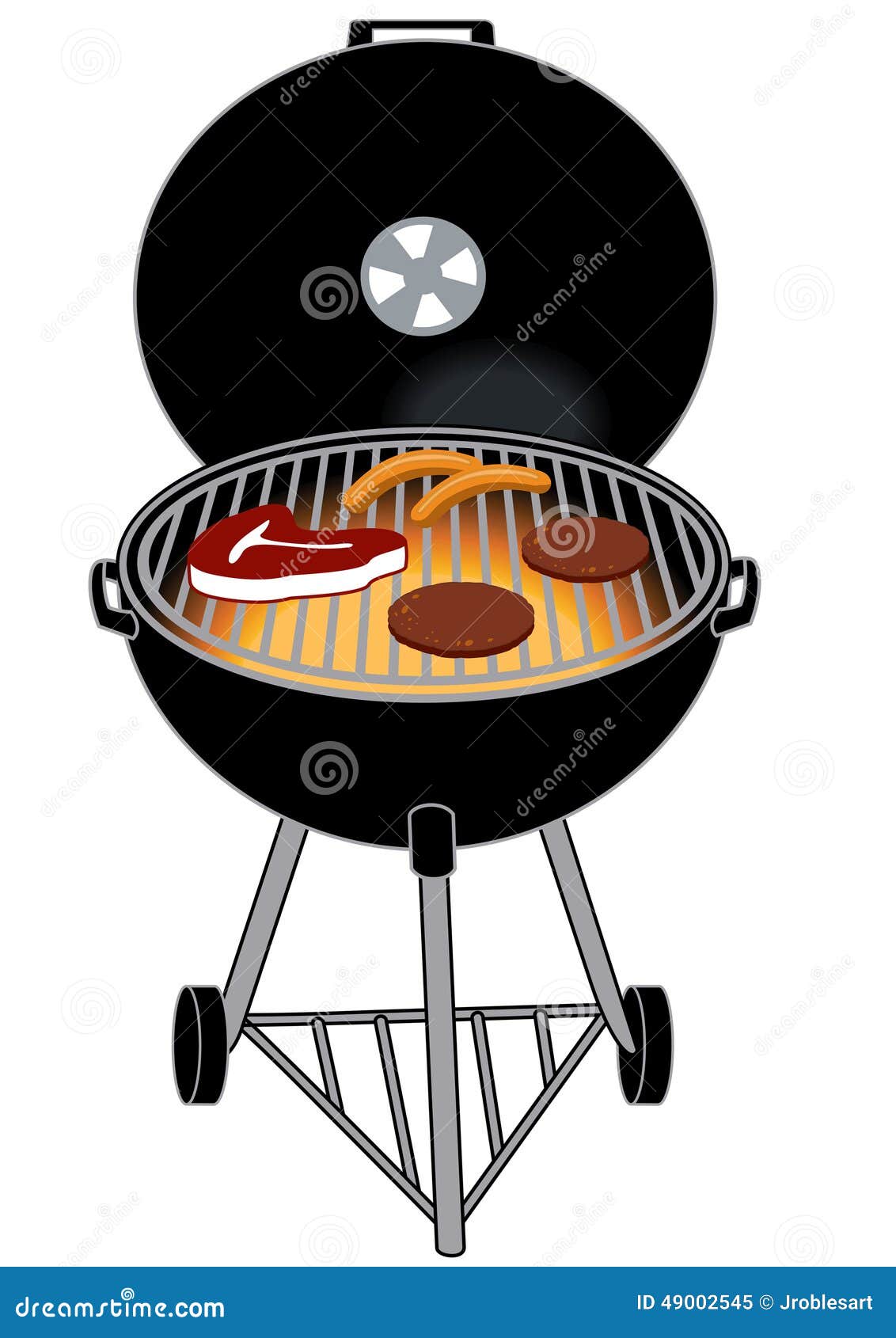 Parrilla del Bbq ilustración del vector. Ilustración de america - 49002545