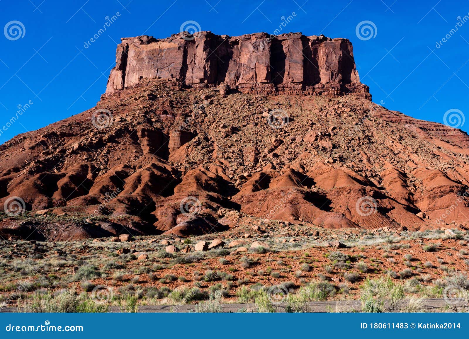 Parriott Mesa in Castle Valley at Sunset Stock Image - Image of mesa ...