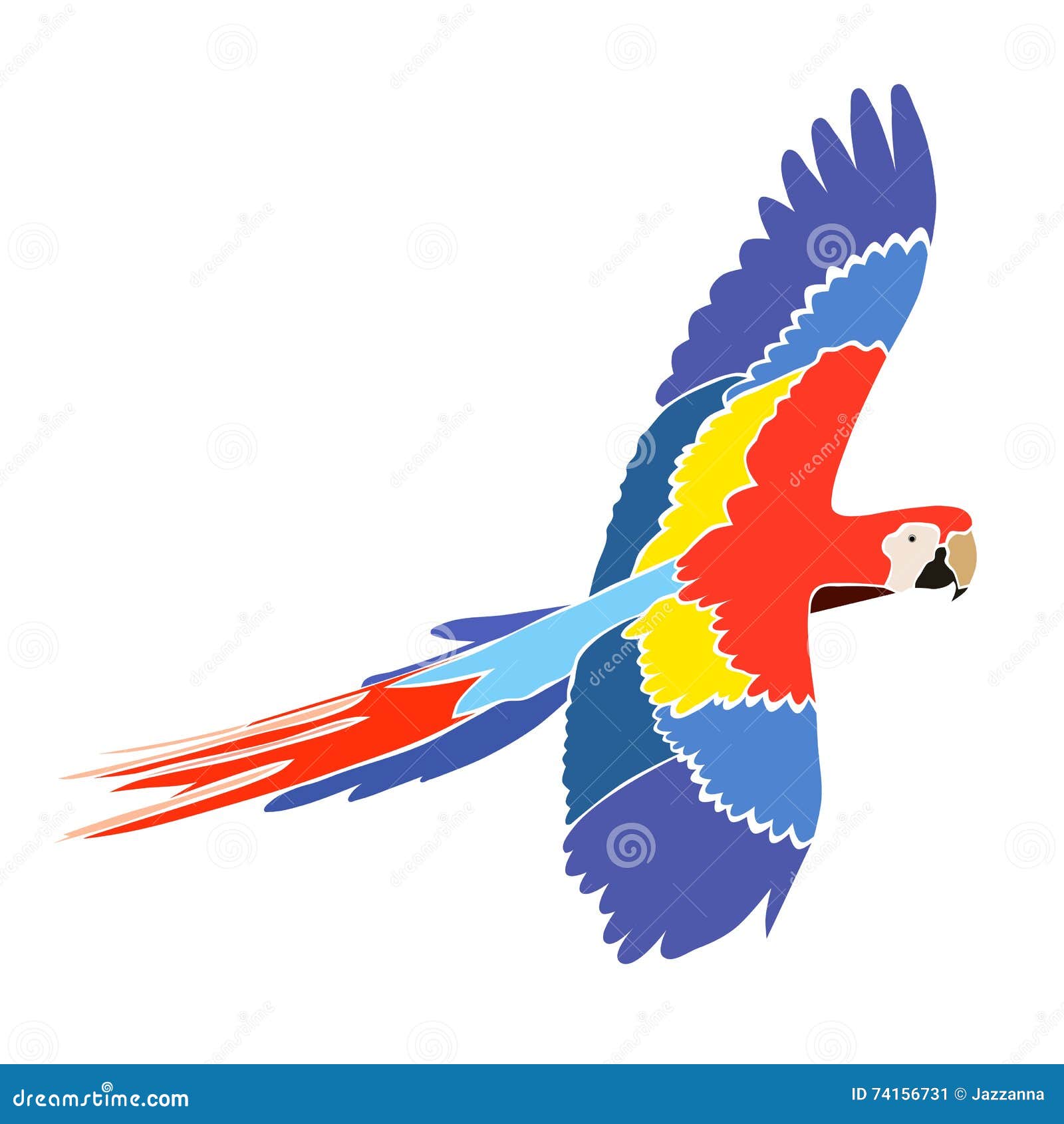 Parrot Ara in Bright Colors Stock Vector - Illustration of parrots ...