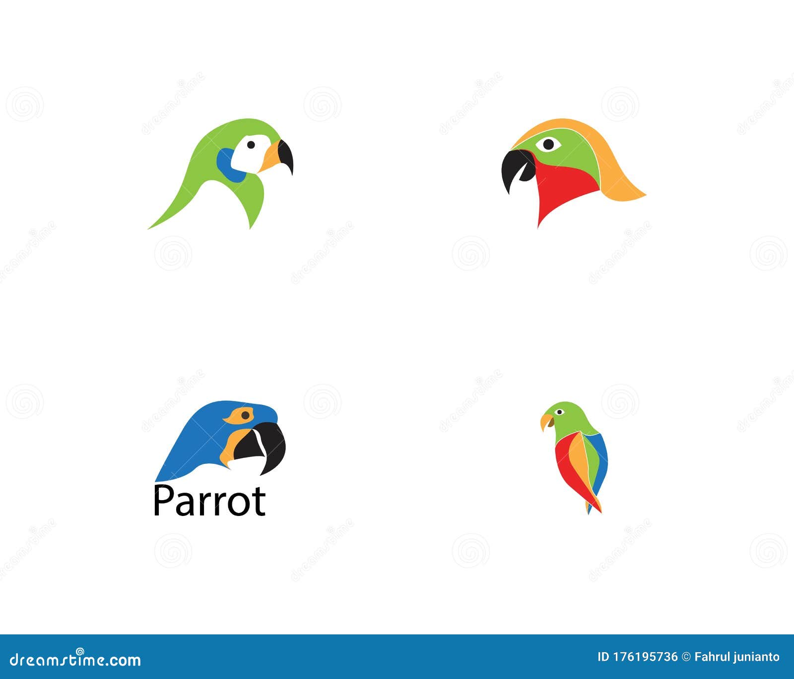 Parrot Bird Image Logo Vector Stock Vector - Illustration of wild ...