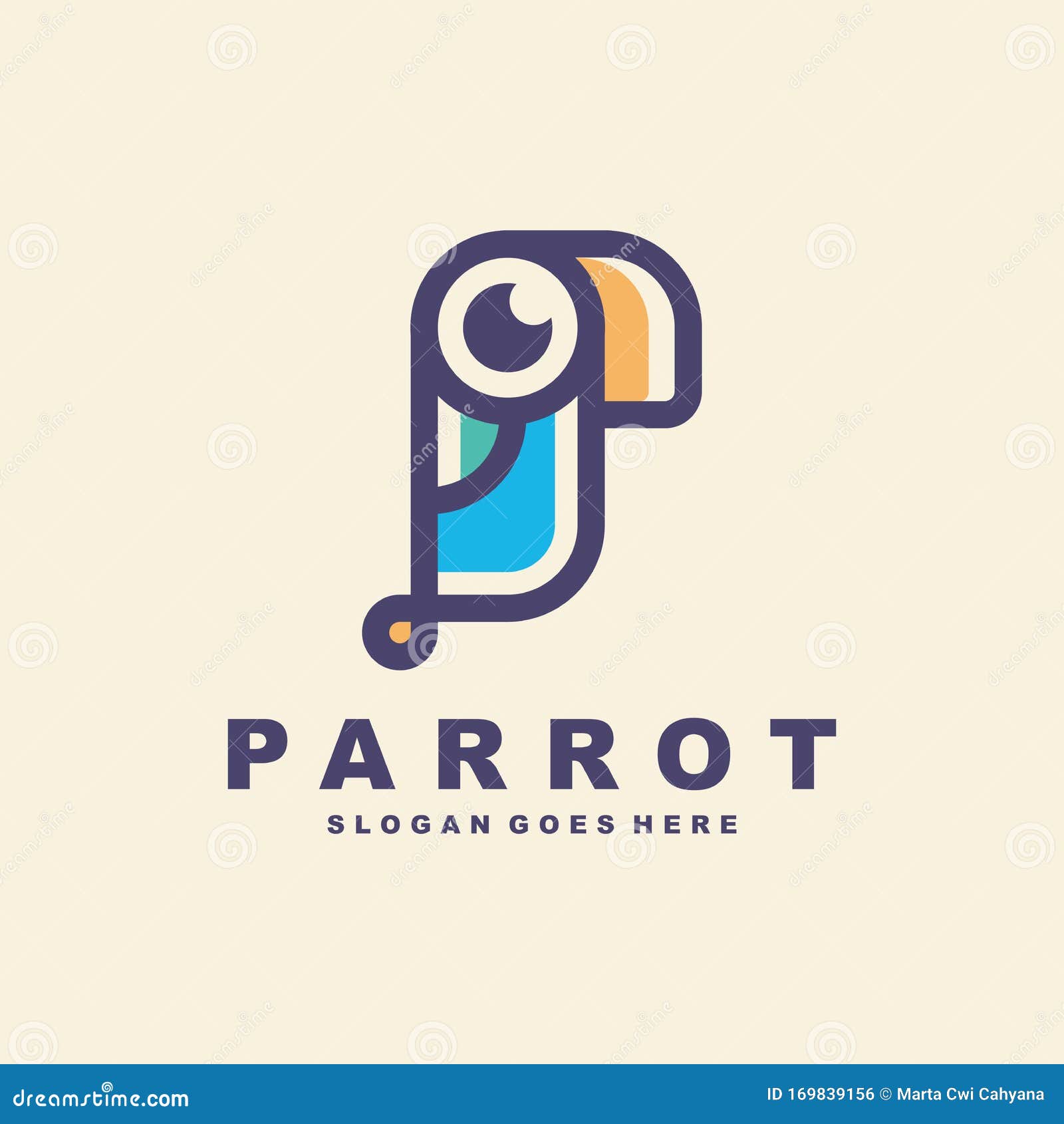 Parrot Bird Logo Vector Illustrations Stock Vector - Illustration of ...