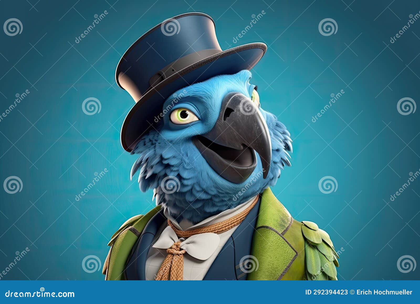 The Parrot in Blue Who Dreamed of Being Sherlock Holmes on Gradient ...