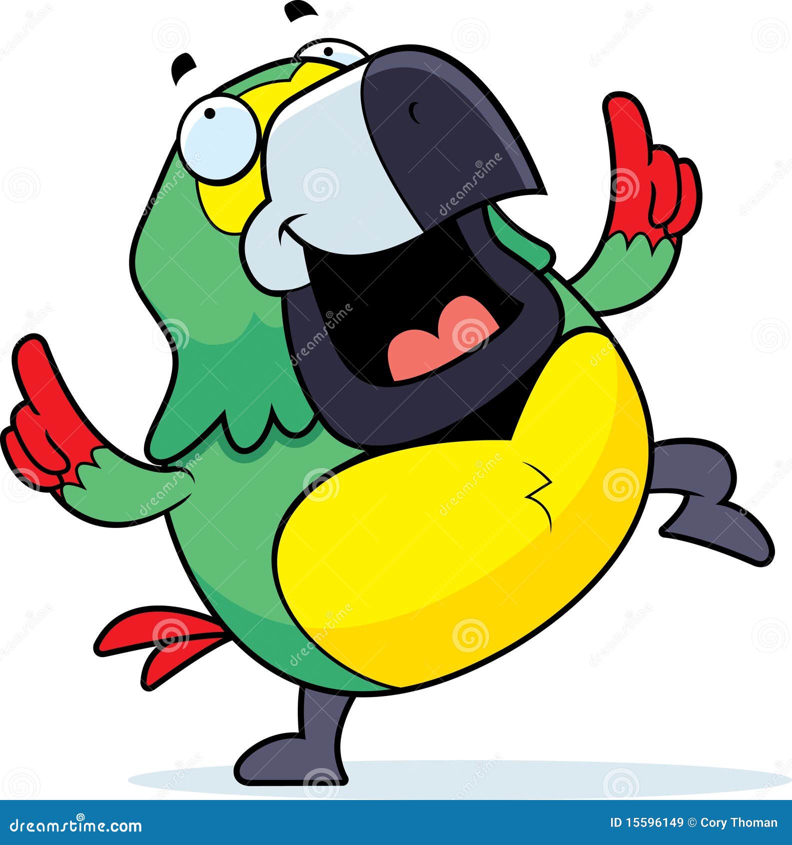 Parrot Dancing stock vector. Illustration of dancing - 15596149