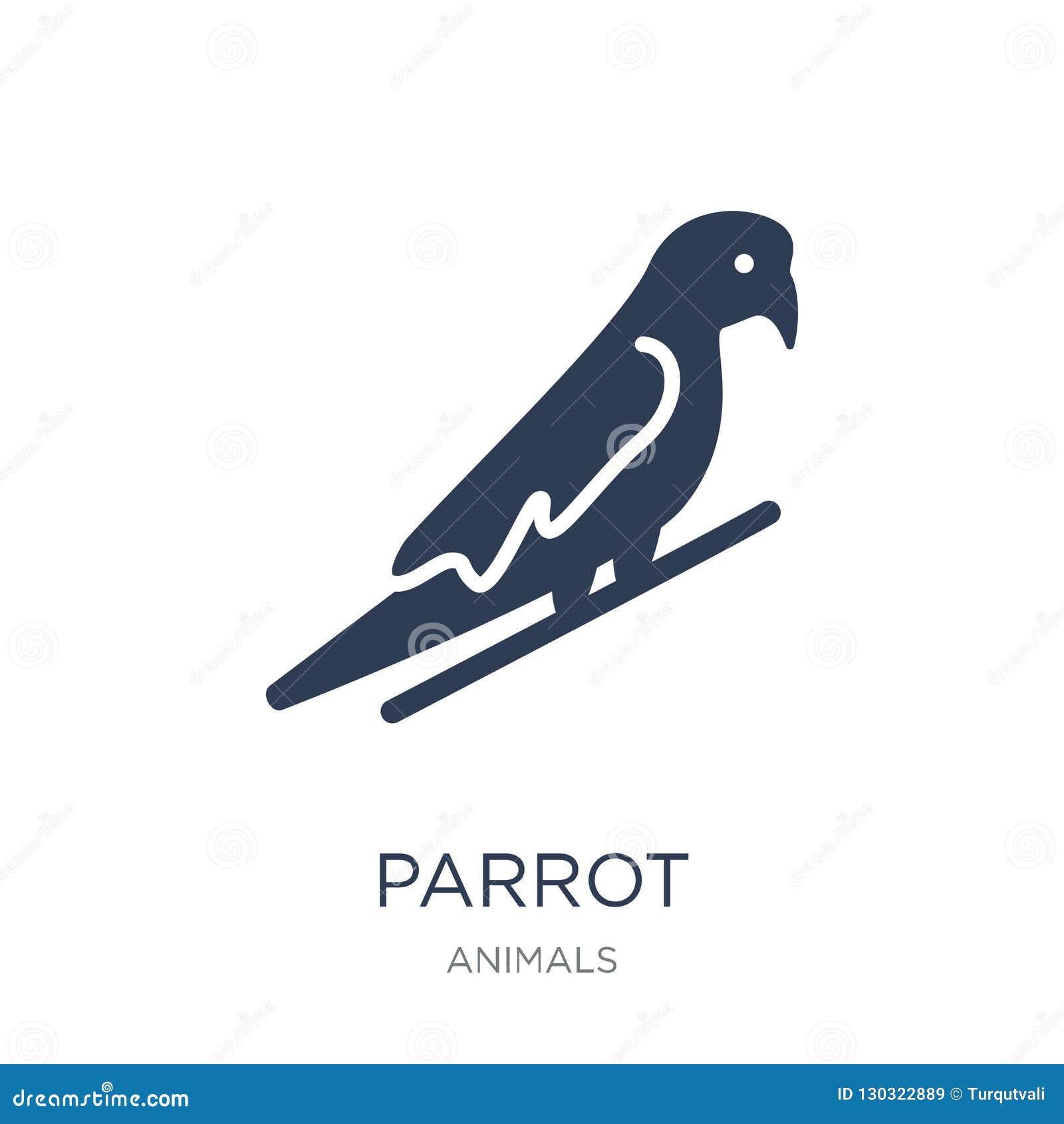 Parrot Icon. Trendy Flat Vector Parrot Icon on White Background Stock ...