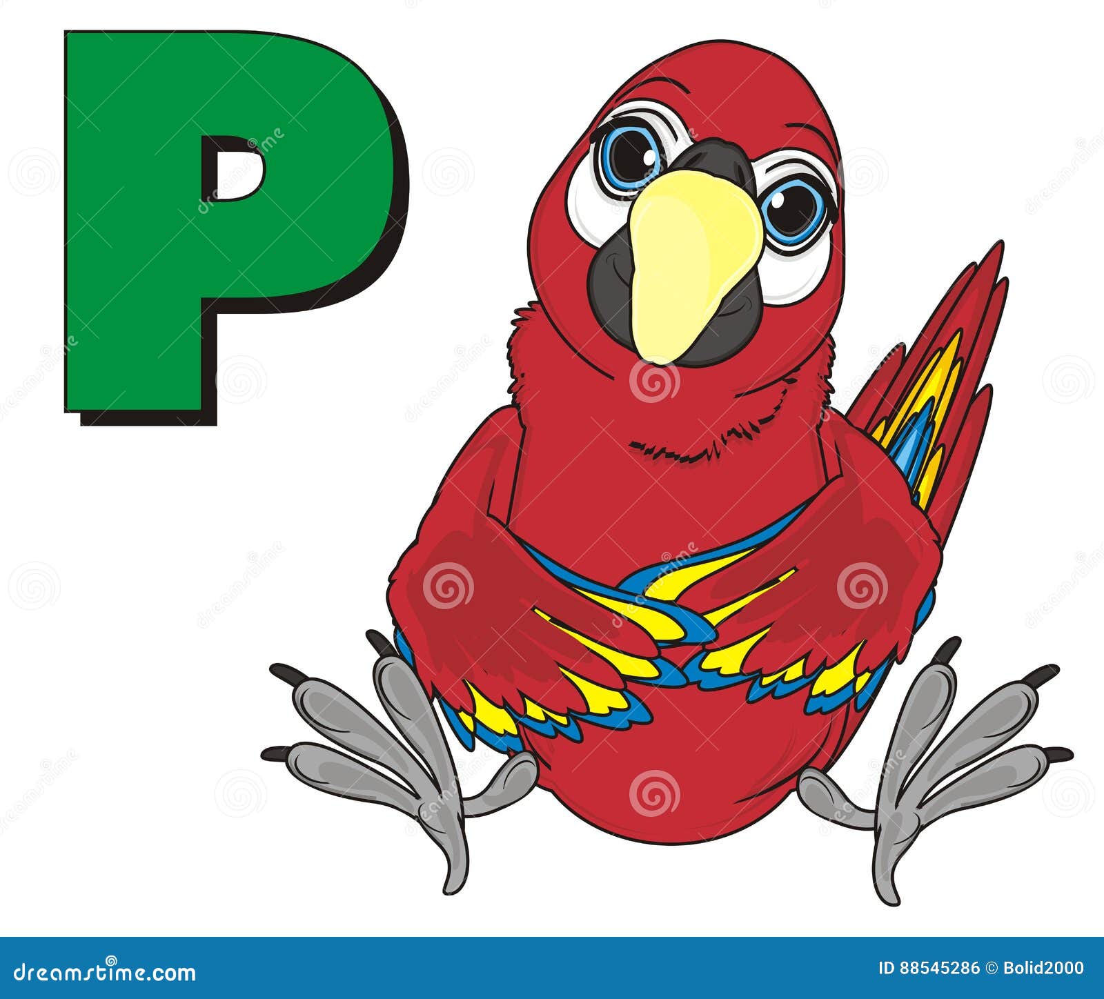 Parrot and large sign stock illustration. Illustration of color - 88545286