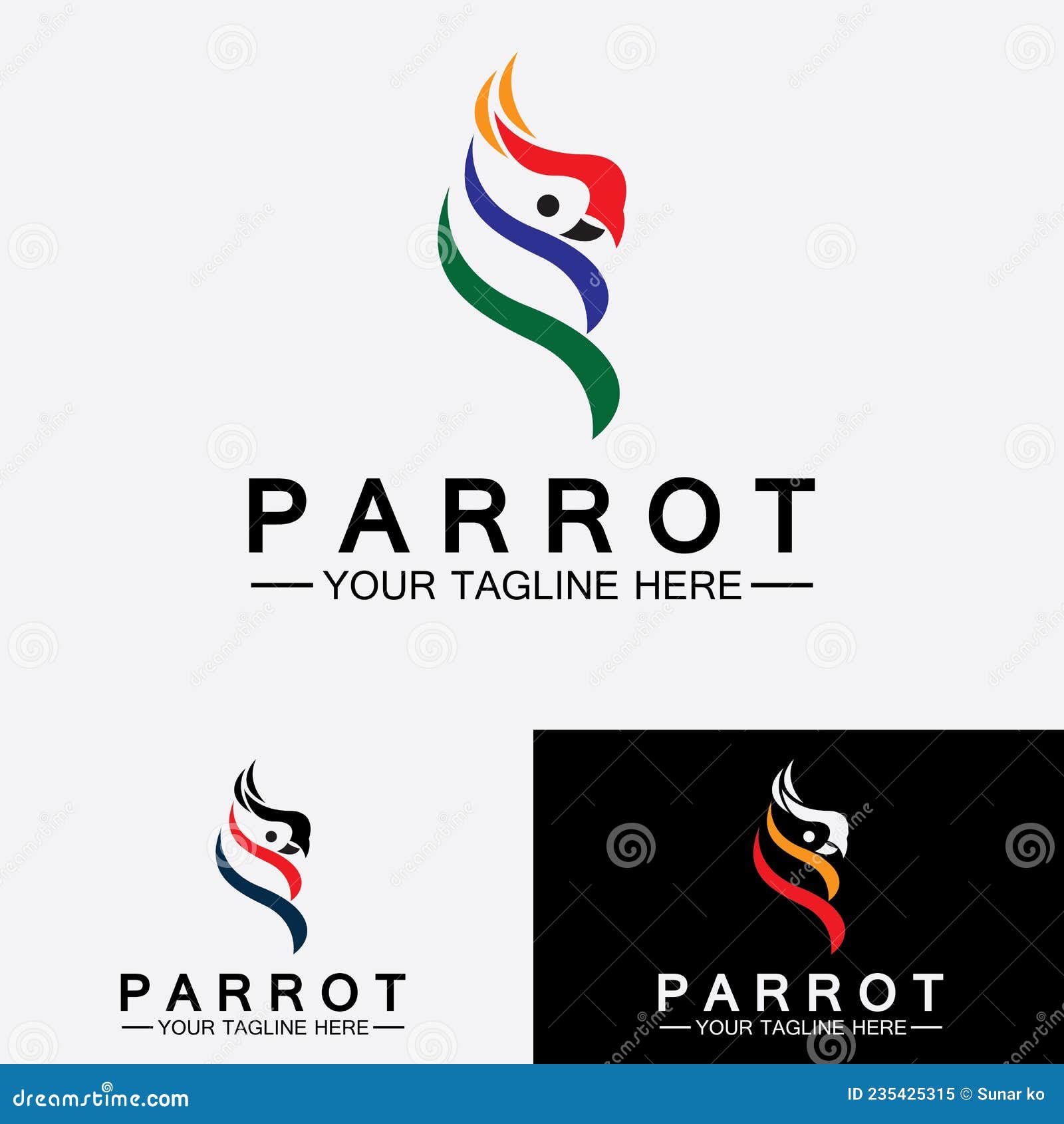 Parrot Logo Design Vector Template Stock Vector - Illustration of ...